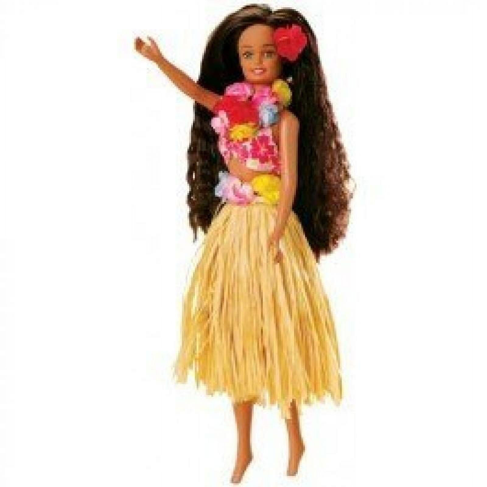 Hawaiian Collectibles Hula Fashion Doll, Raffia Skirt, Bendable Arms ...