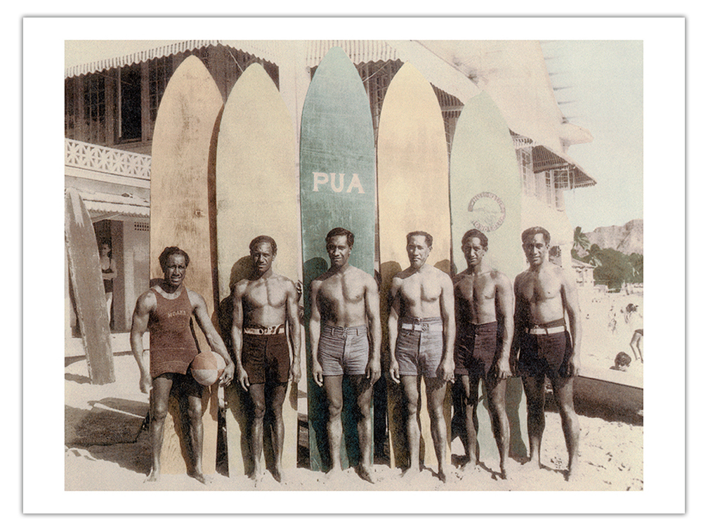 Hawaiian Duke Kahanamoku & Brothers Surfboards Waikiki Hawaii - Vintage ...