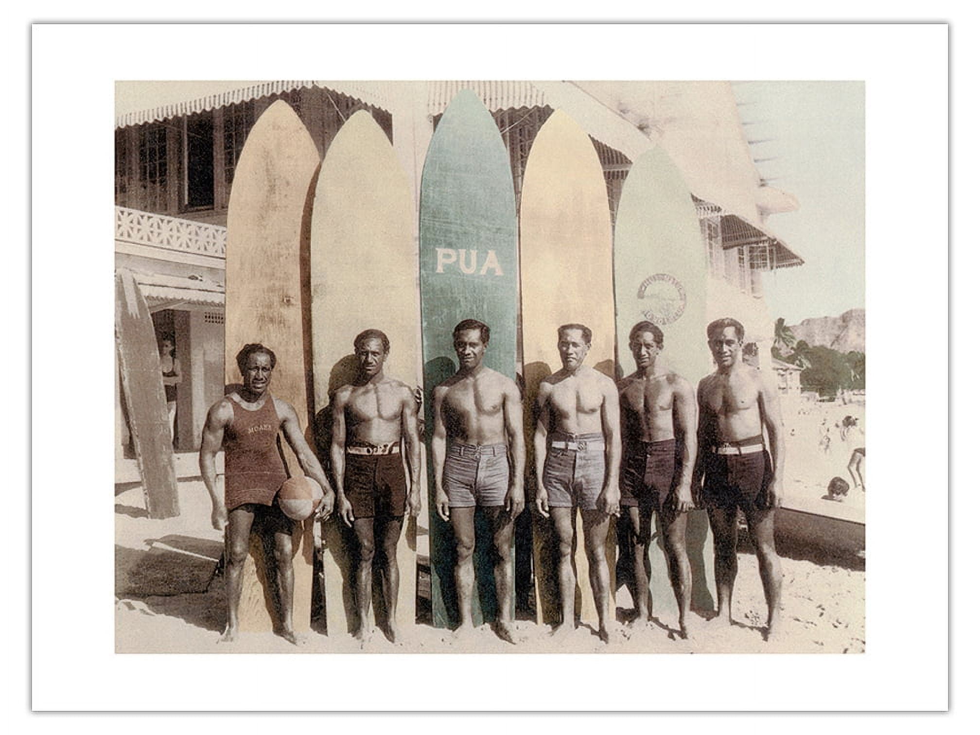 Hawaiian Duke Kahanamoku & Brothers Surfboards Waikiki Hawaii - Vintage ...