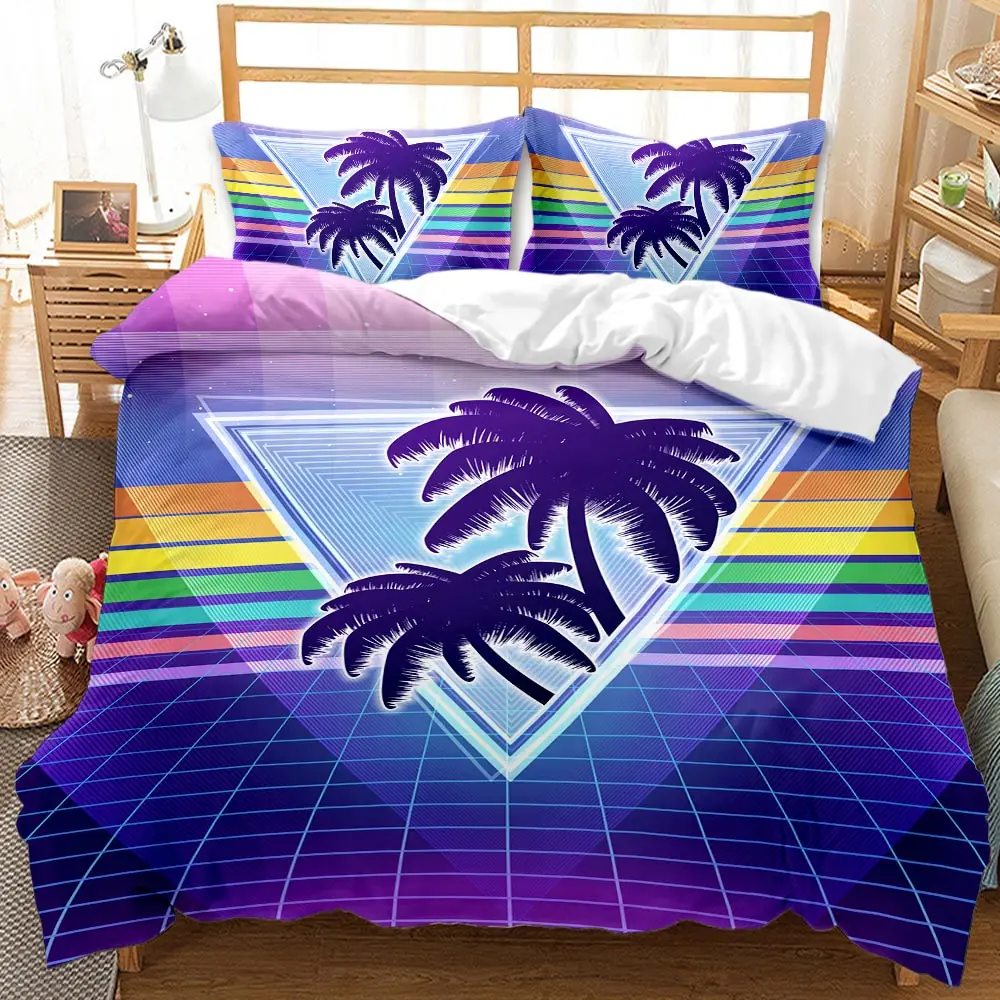 Hawaiian Duvet Cover Tropical Island with The Palm Trees Nature Theme ...