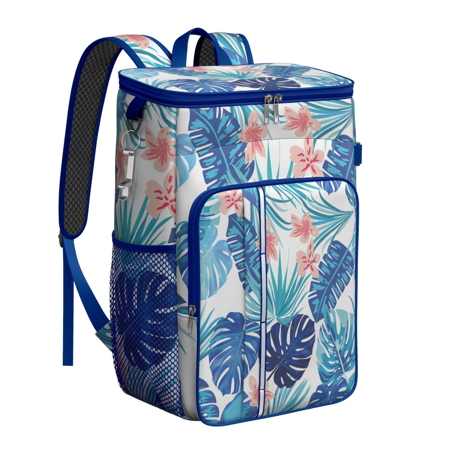 Hawaiian Floral Insulated Backpack Cooler, Leakproof Cooler Bag with ...