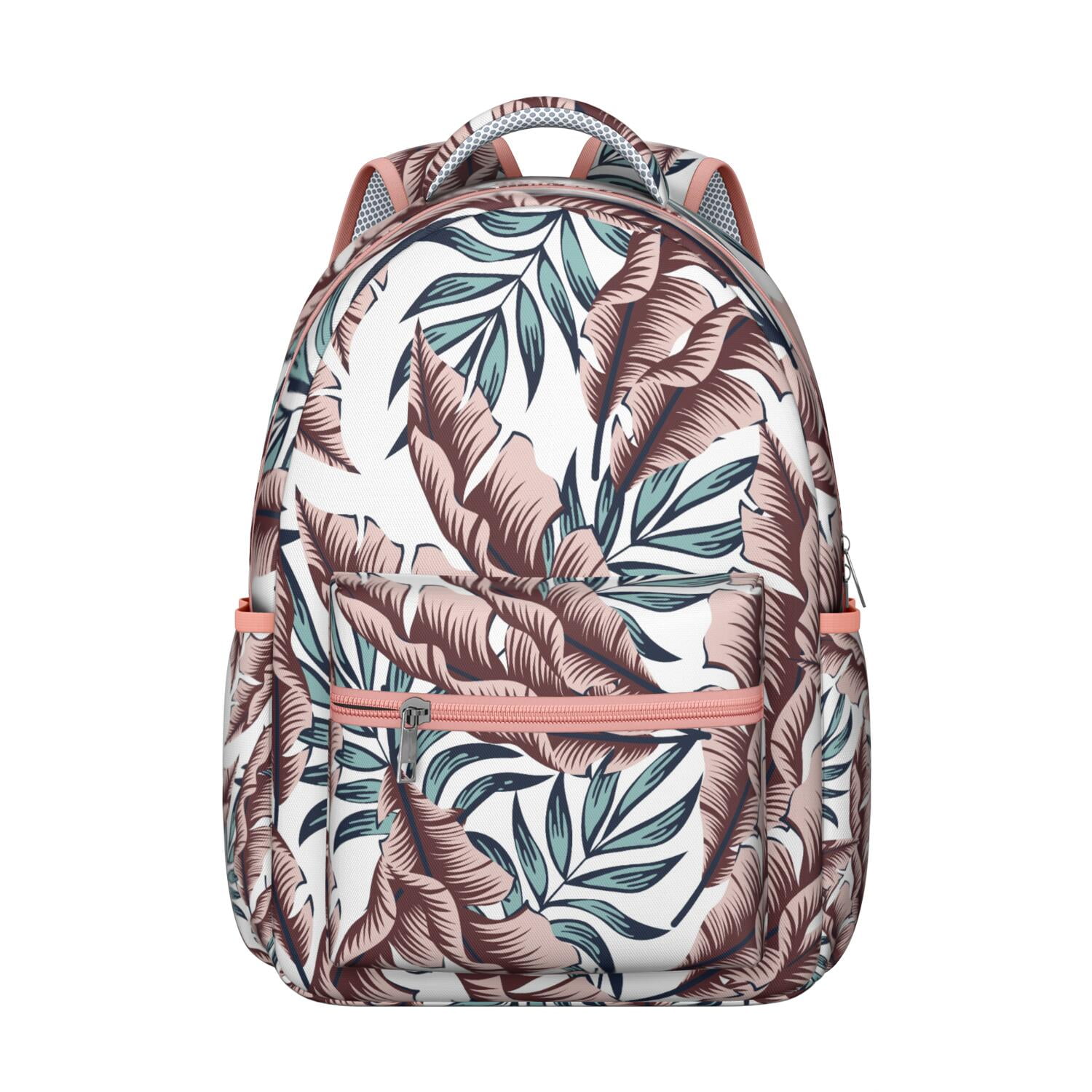 Hawaiian Floral Students’s Backpack Tropical Leaf, Vibrant Palm ...