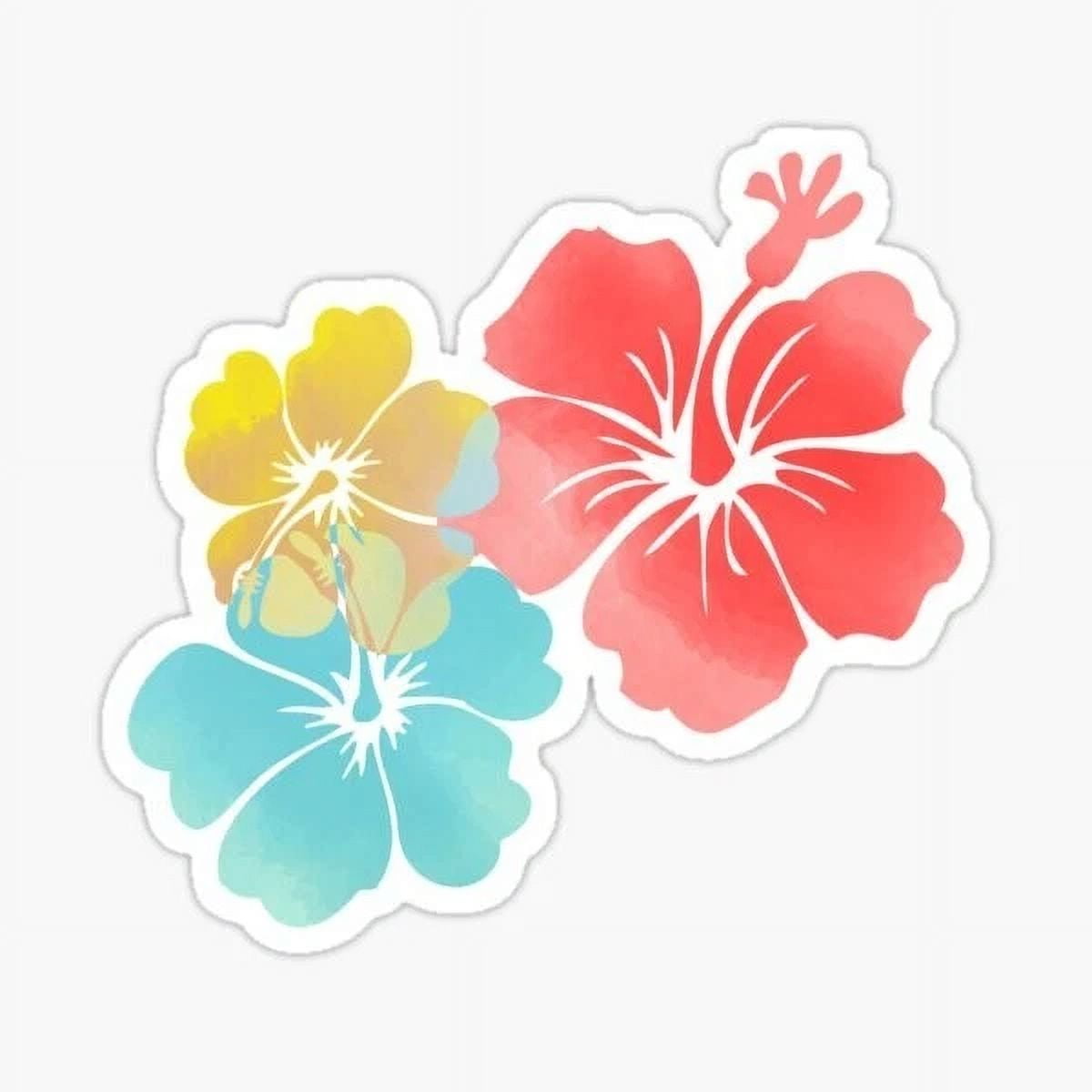 Hawaiian Flower Aloha Hibiscus Sticker Macbook Laptop Window Quote ...