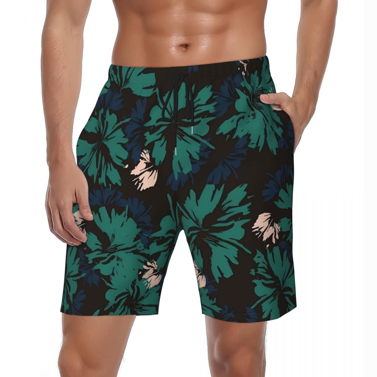 Hawaiian Flower Board Shorts Summer 3D Printing Hawaii Beach Shorts Men ...