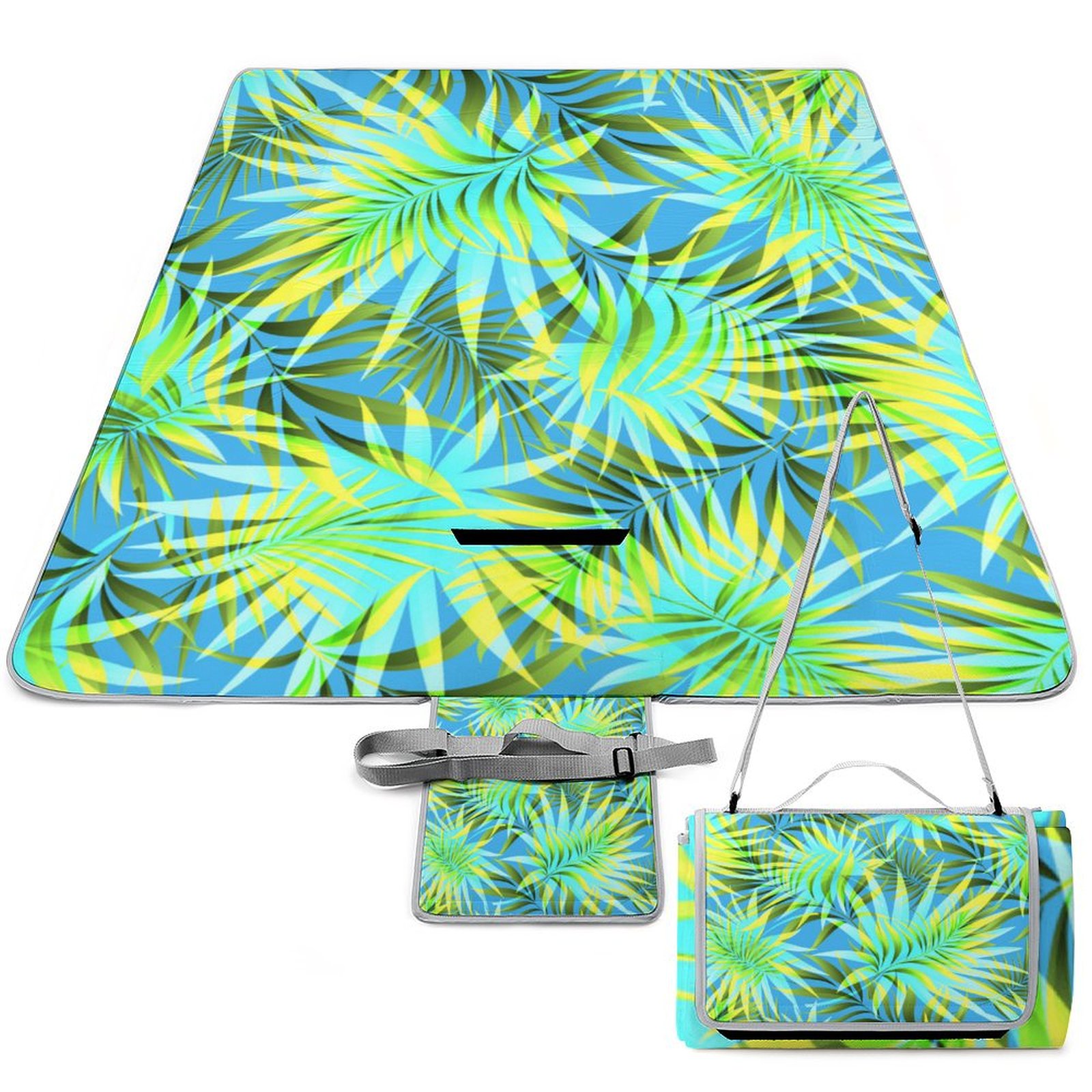 Hawaiian Flowers And Leaves for Background Square Picnic Mat Waterproof ...