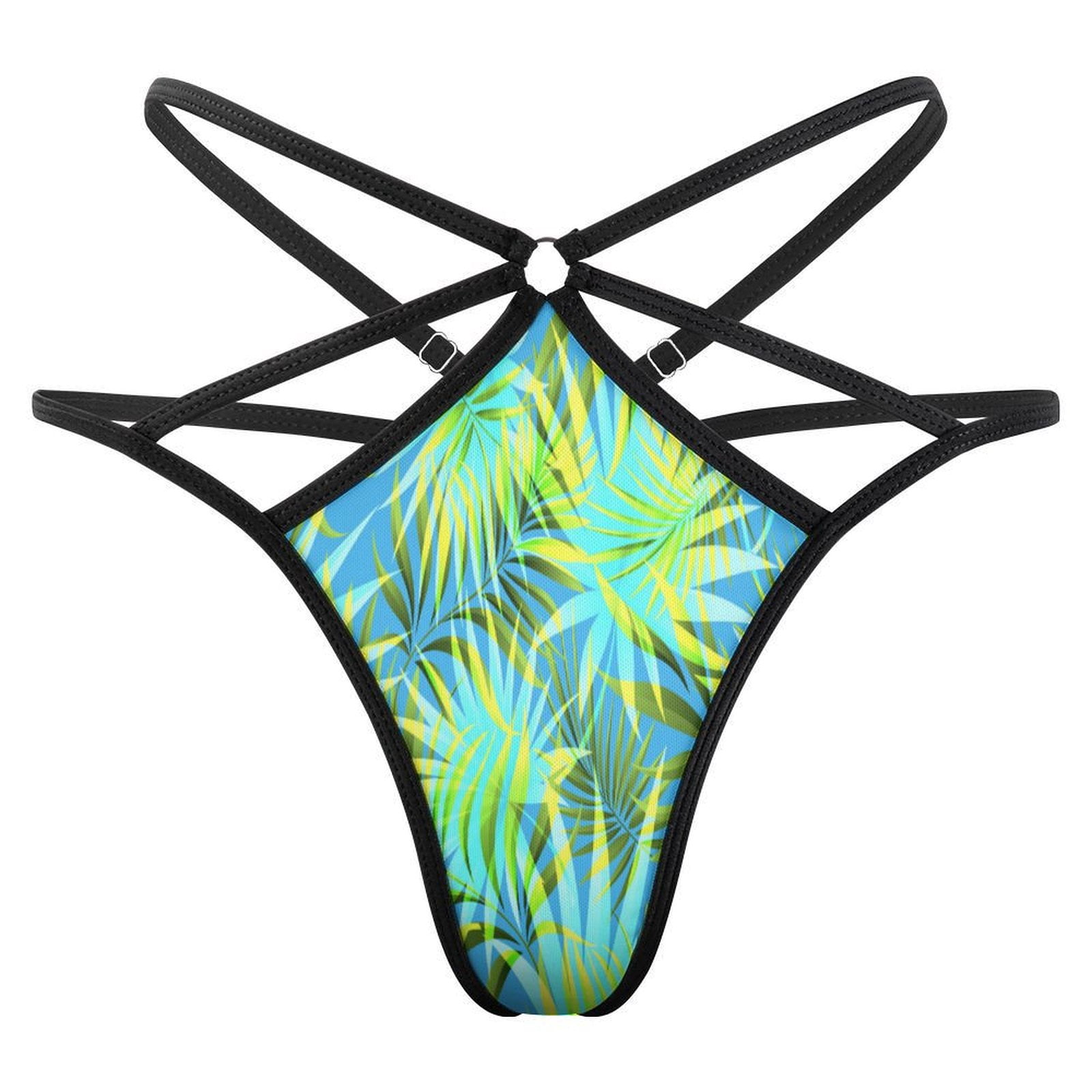 Hawaiian Flowers And Leaves for Background Open Type Women's Panties ...