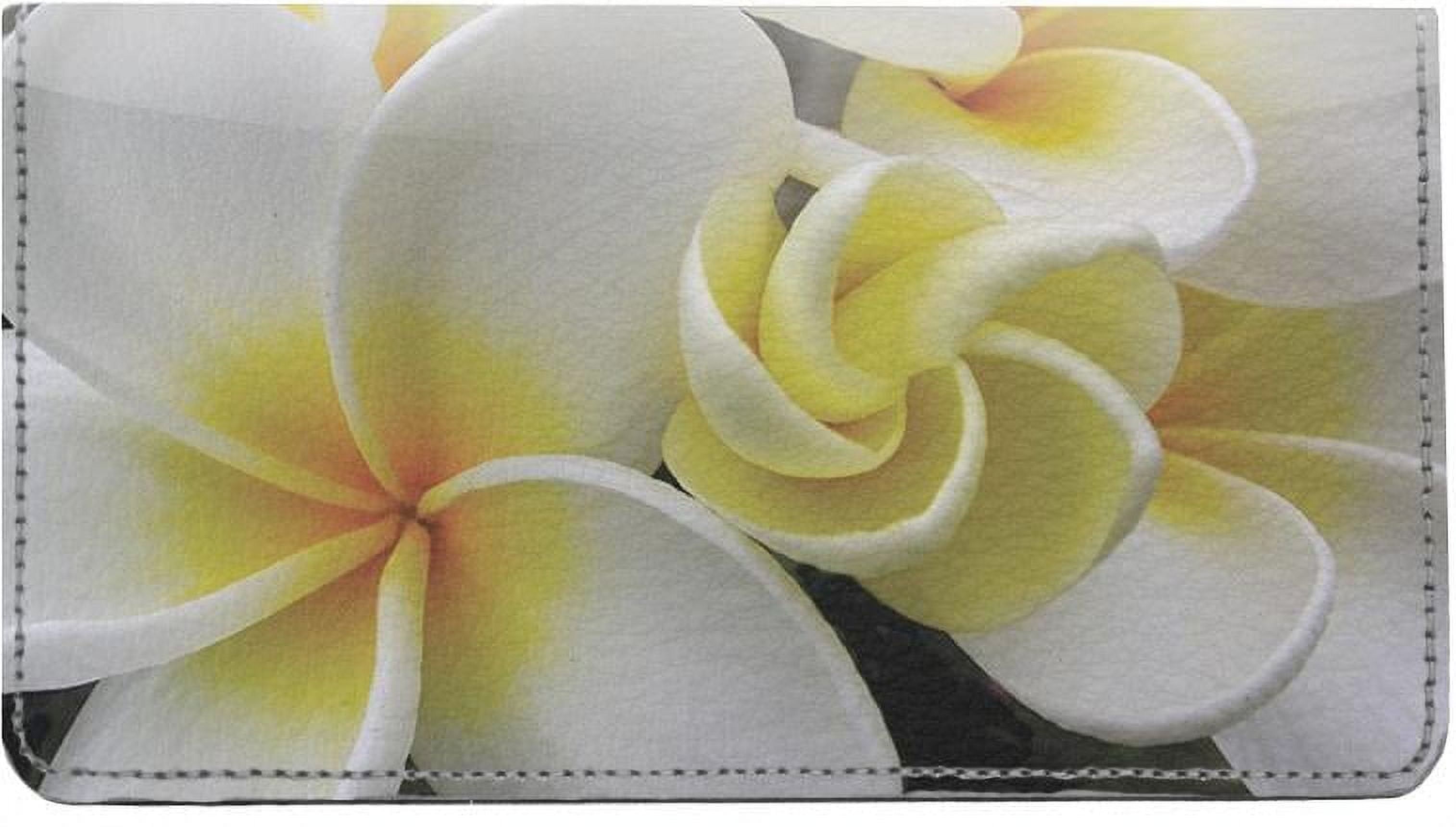 Hawaiian Flowers Designer Checkbook Cover, Credit Card Slots & Pen Loop ...