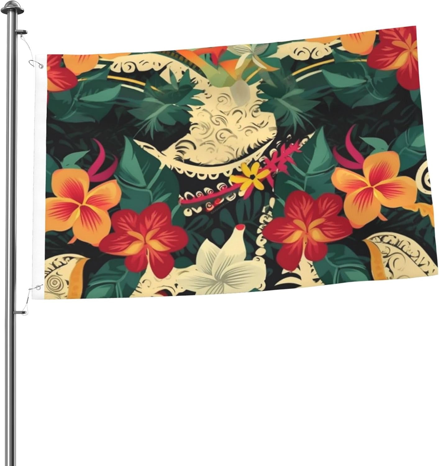 Hawaiian Folklore Theme Garden Flags Holiday Banner with Brass Grommets ...