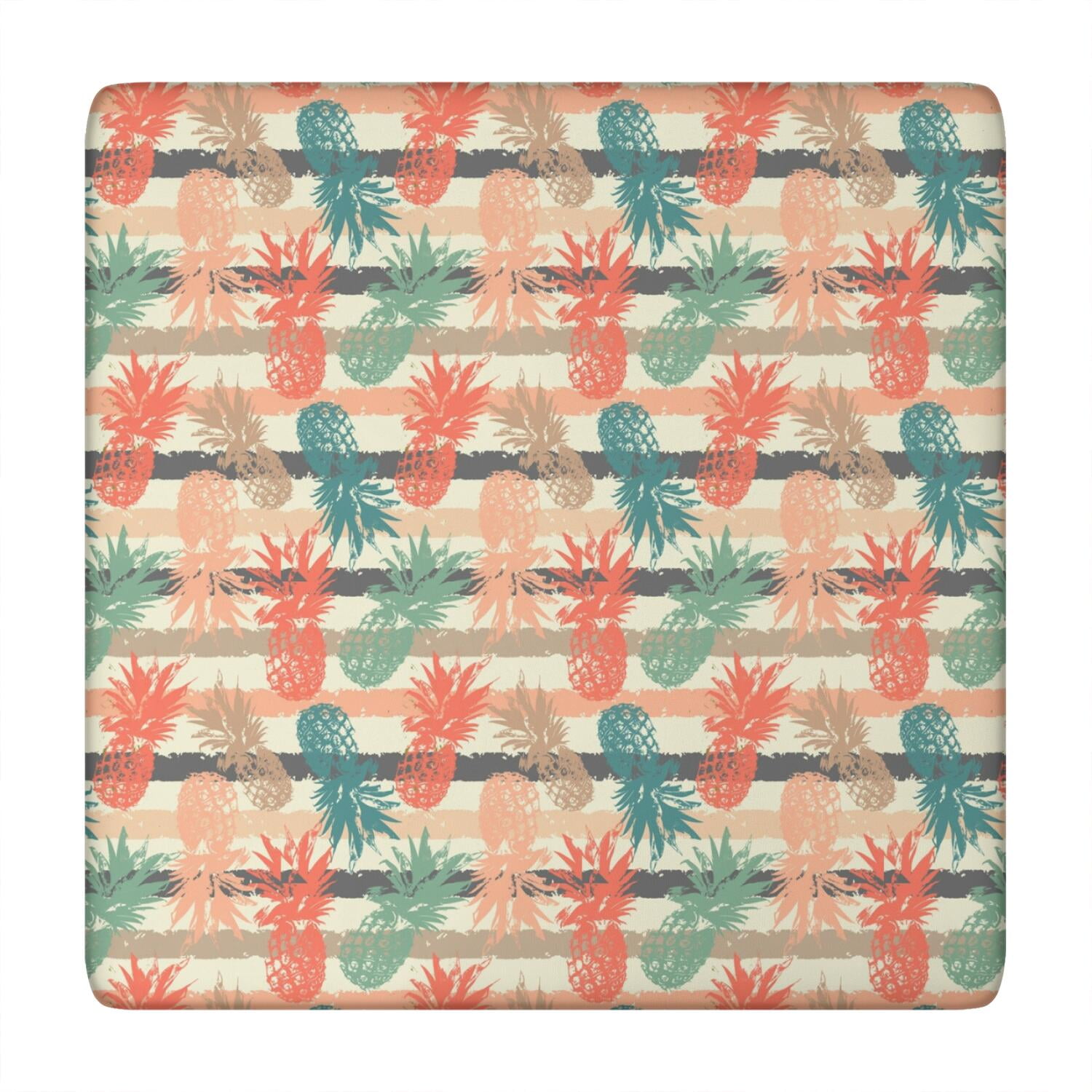 Hawaiian Fruit Tablecloth Pineapple Theme Tropical Summer Yellow Print ...