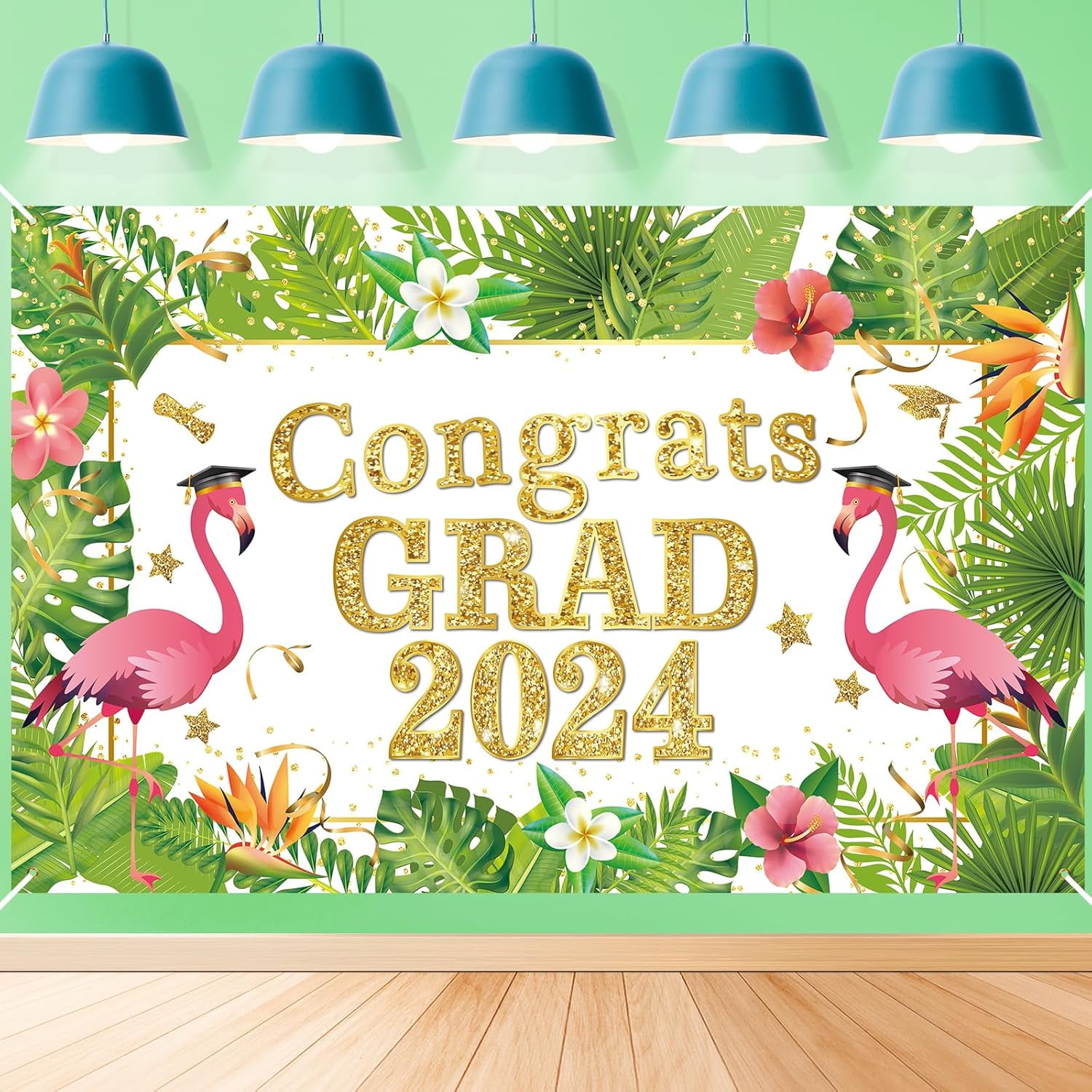 Hawaiian Graduation Decorations Luau Class of 2024 Graduation Banner ...