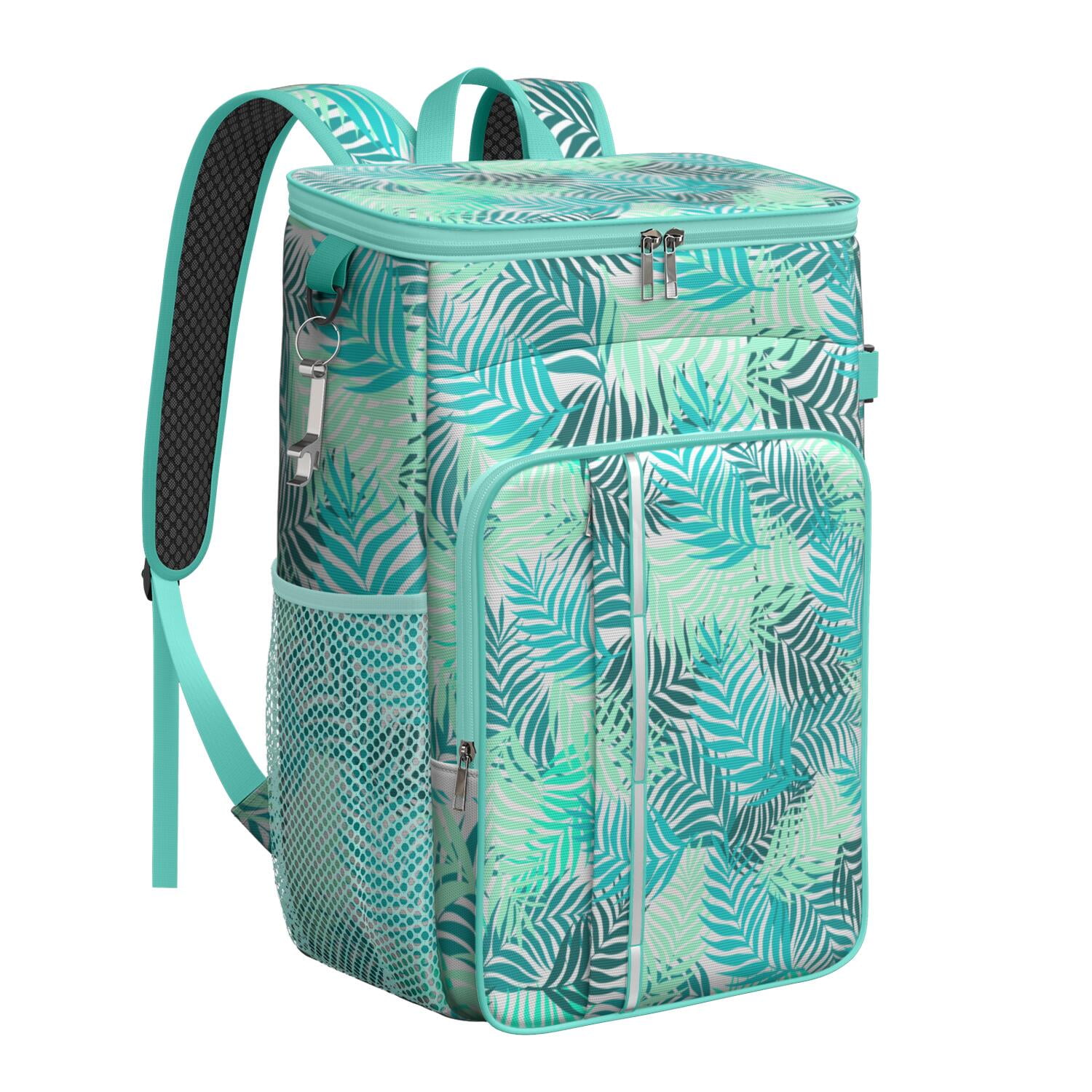 Hawaiian Hibiscus Backpack Cooler, Leakproof Insulated Cooler Bag with ...