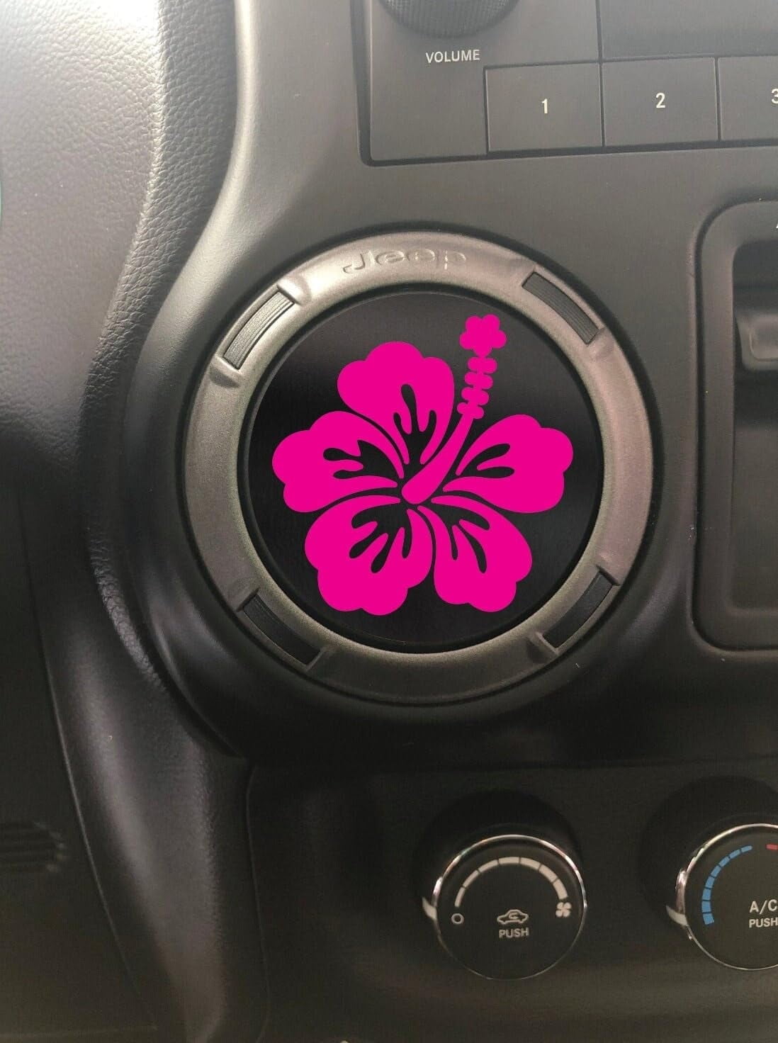 Hawaiian Hibiscus Flower A/C Vent Vinyl Decal Sticker Compatible with ...