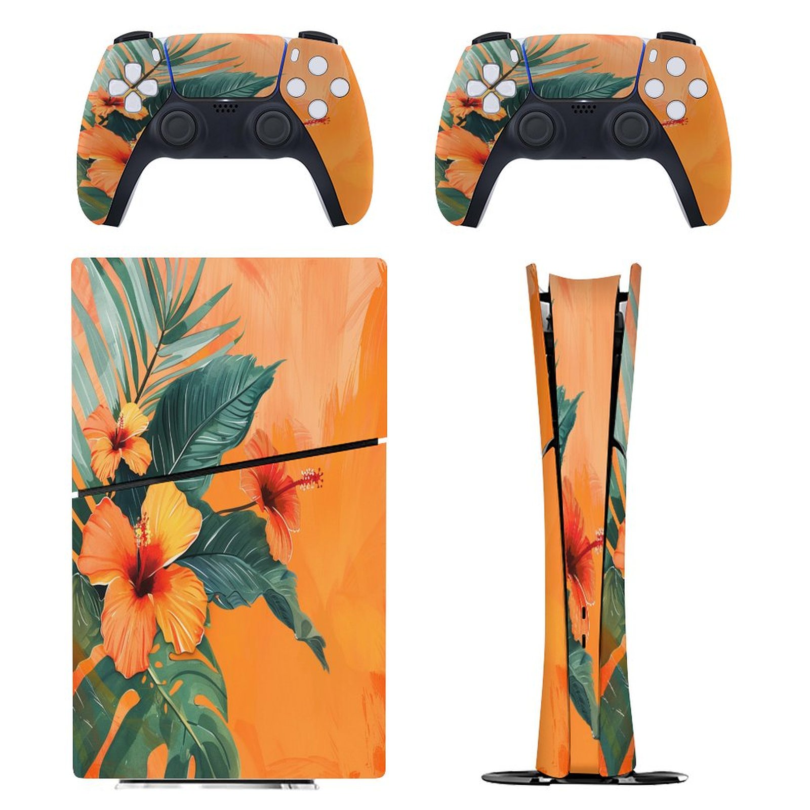 Hawaiian Hibiscus Garden Orange Flowers PS5/PS5 Pro/PS5 Slim Digital ...