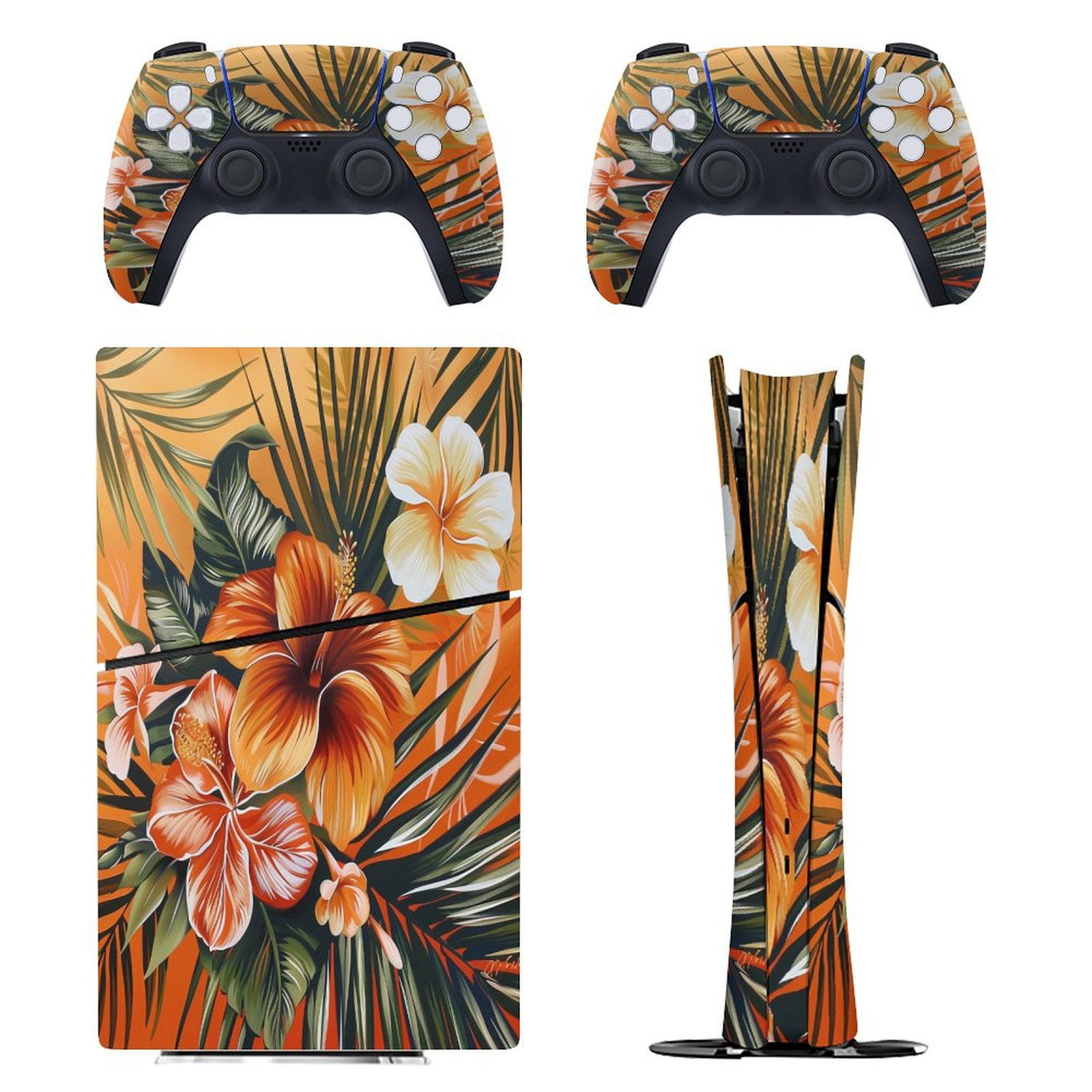 Hawaiian Hibiscus Garden Orange Flowers PS5/PS5 Pro/PS5 Slim Digital ...