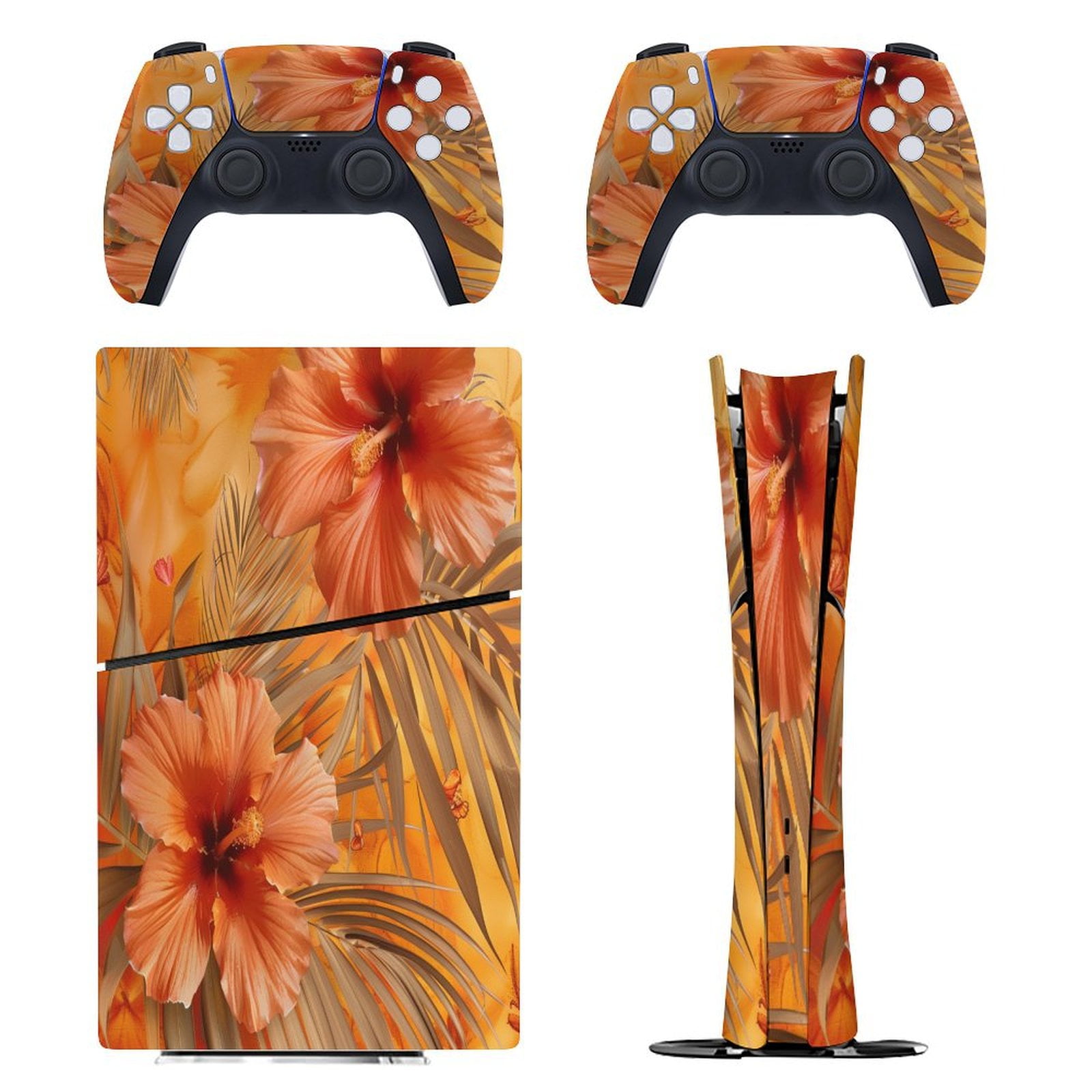 Hawaiian Hibiscus Garden Orange Flowers PS5/PS5 Pro/PS5 Slim Digital ...