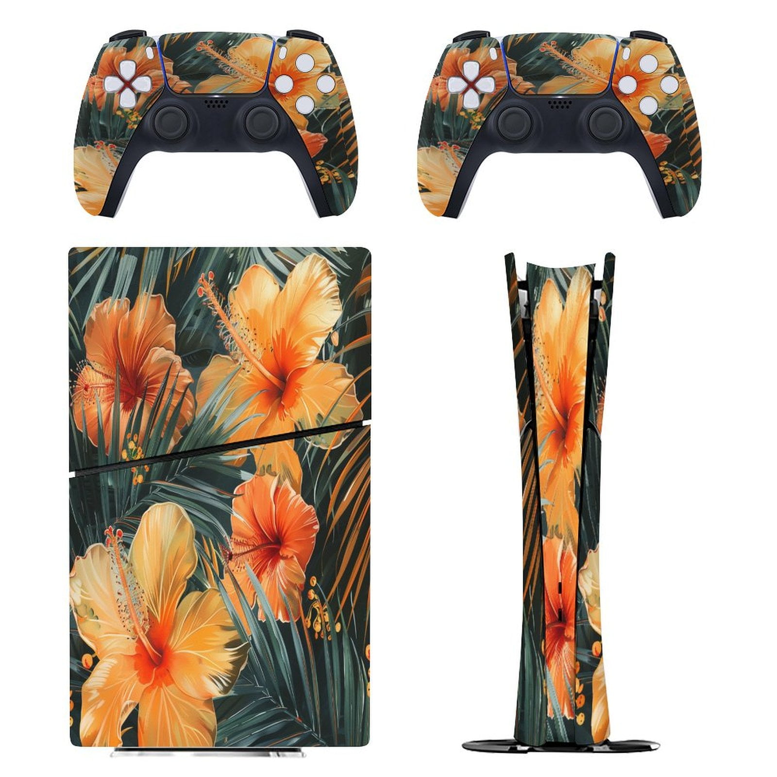 Hawaiian Hibiscus Garden Orange Flowers PS5/PS5 Pro/PS5 Slim Digital ...
