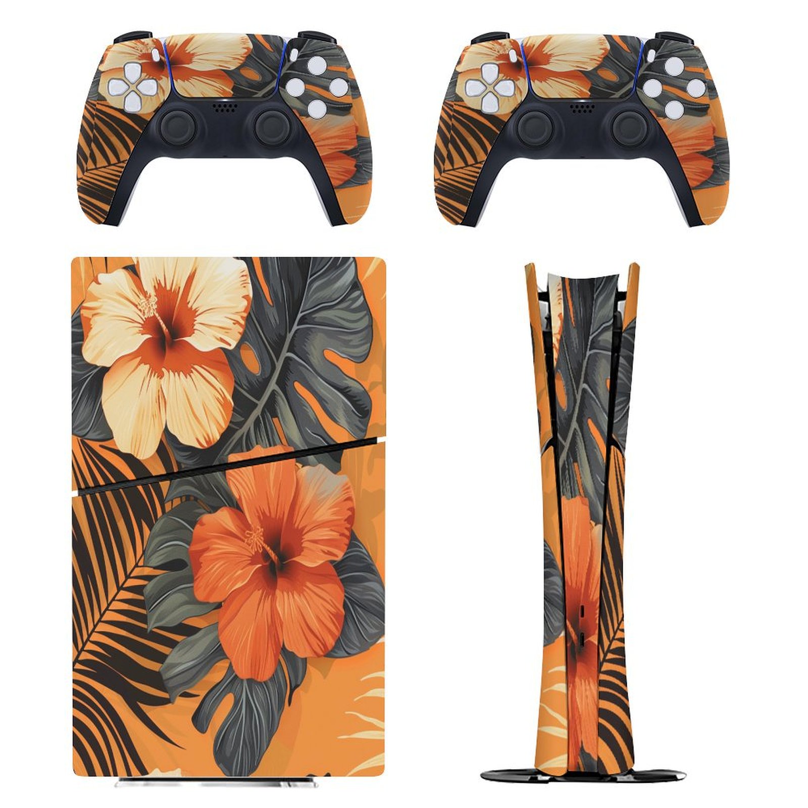 Hawaiian Hibiscus Garden Orange Flowers PS5/PS5 Pro/PS5 Slim Digital ...