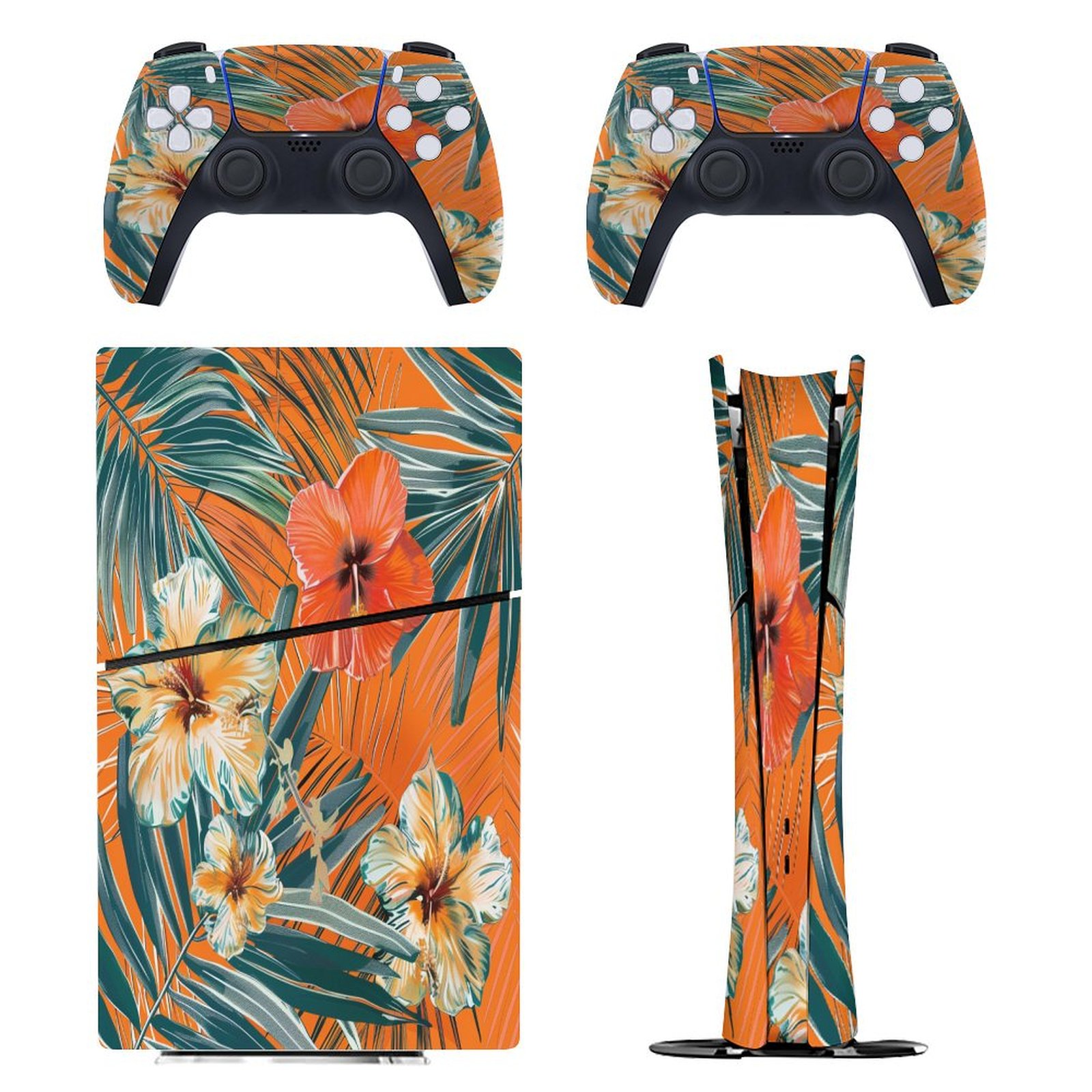 Hawaiian Hibiscus Garden Orange Flowers PS5/PS5 Pro/PS5 Slim Digital ...