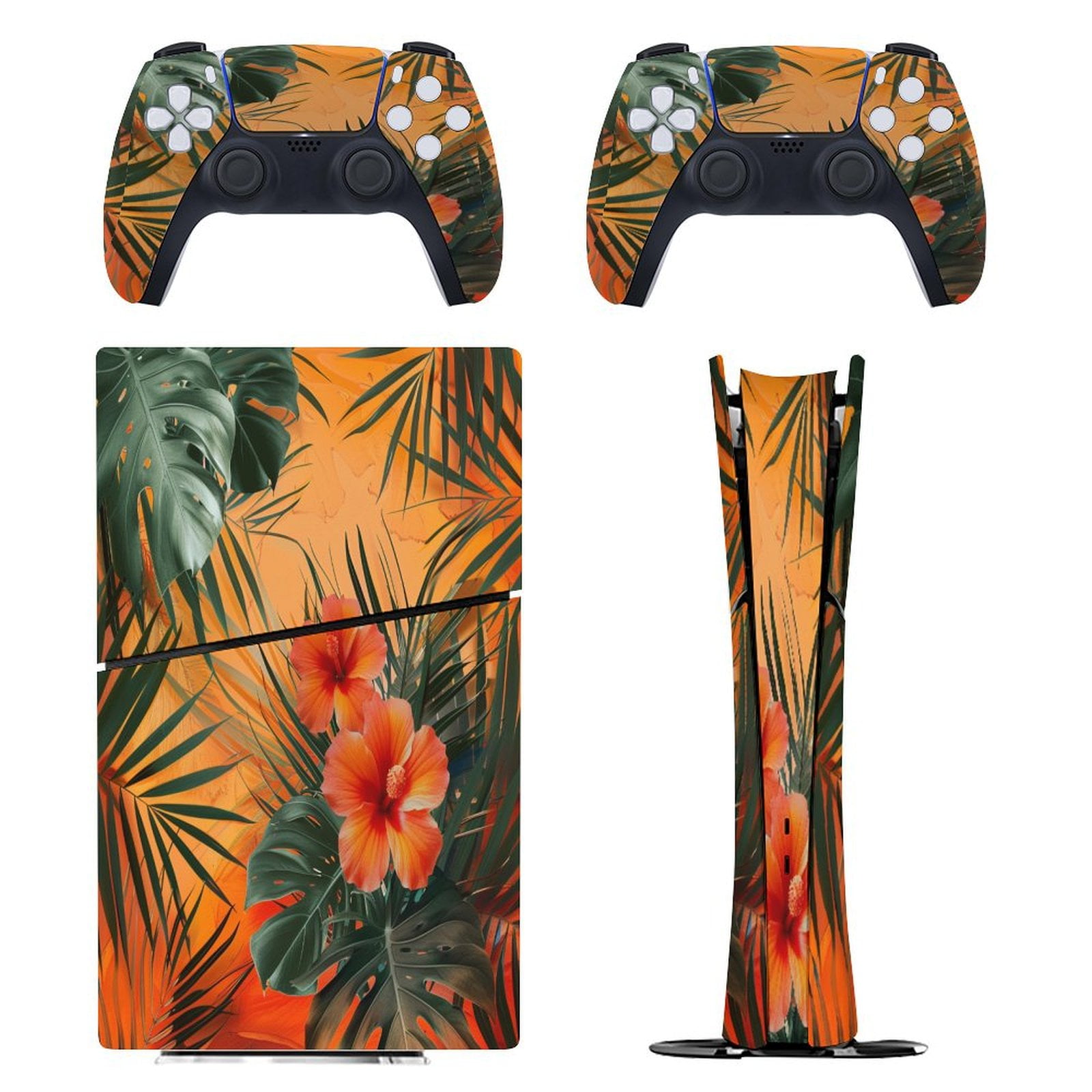 Hawaiian Hibiscus Garden Orange Flowers PS5/PS5 Pro/PS5 Slim Digital ...