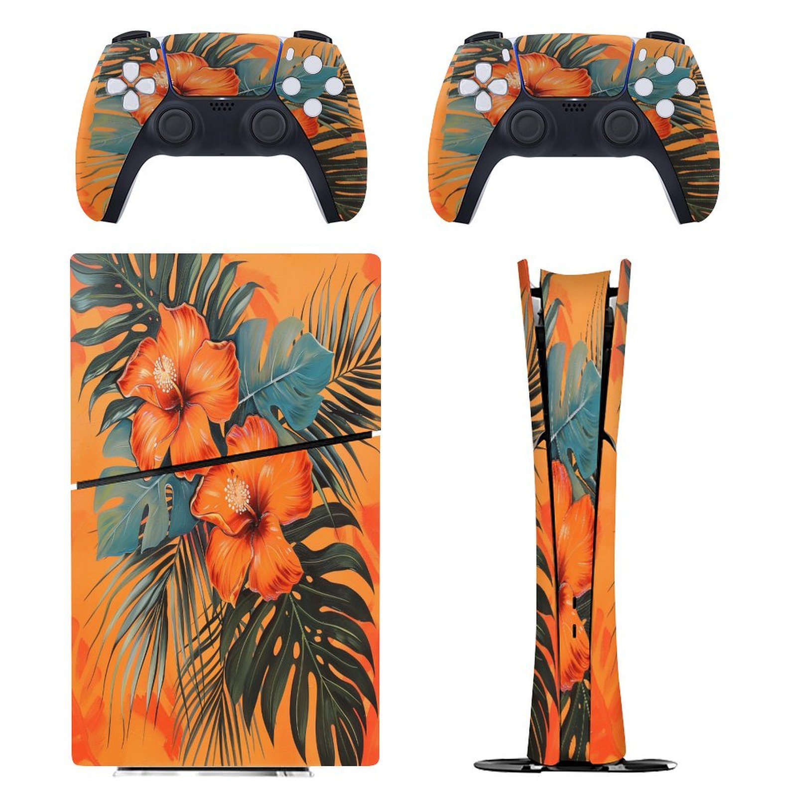 Hawaiian Hibiscus Garden Orange Flowers PS5/PS5 Pro/PS5 Slim Digital ...