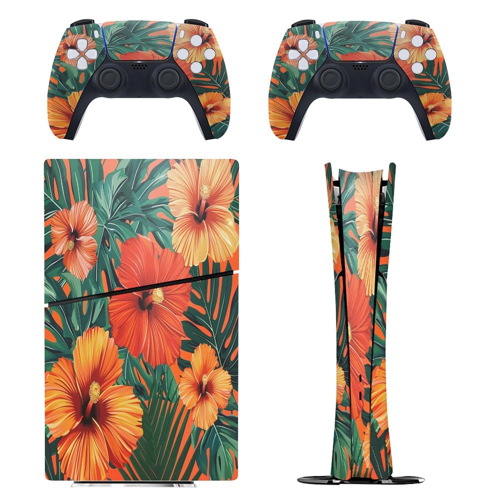Hawaiian Hibiscus Garden Orange Flowers PS5/PS5 Pro/PS5 Slim Digital ...