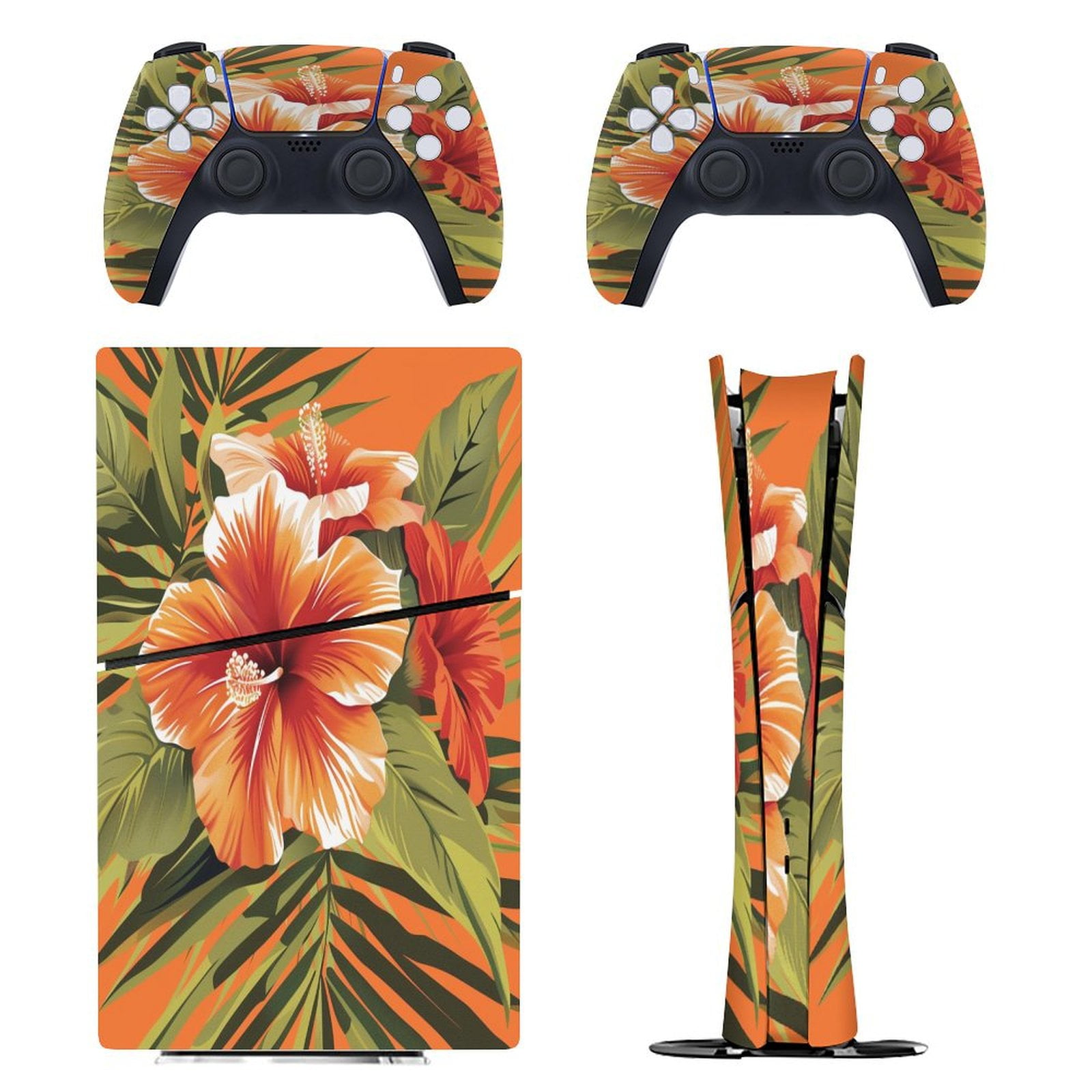 Hawaiian Hibiscus Garden Orange Flowers PS5/PS5 Pro/PS5 Slim Digital ...