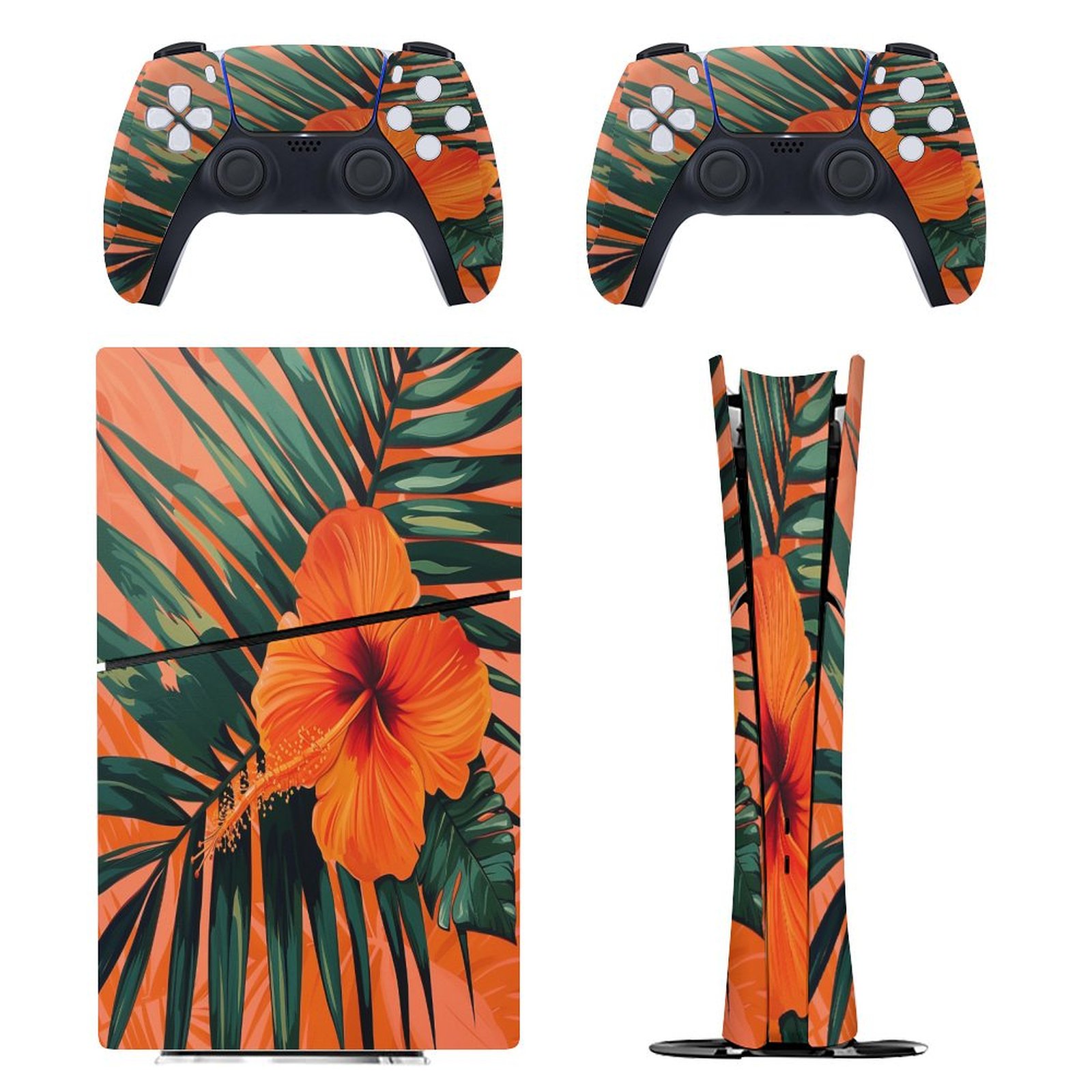 Hawaiian Hibiscus Garden Orange Flowers PS5/PS5 Pro/PS5 Slim Digital ...