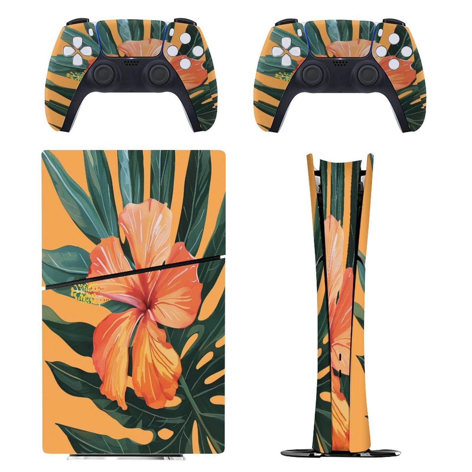 Hawaiian Hibiscus Garden Orange Flowers PS5/PS5 Pro/PS5 Slim Digital ...