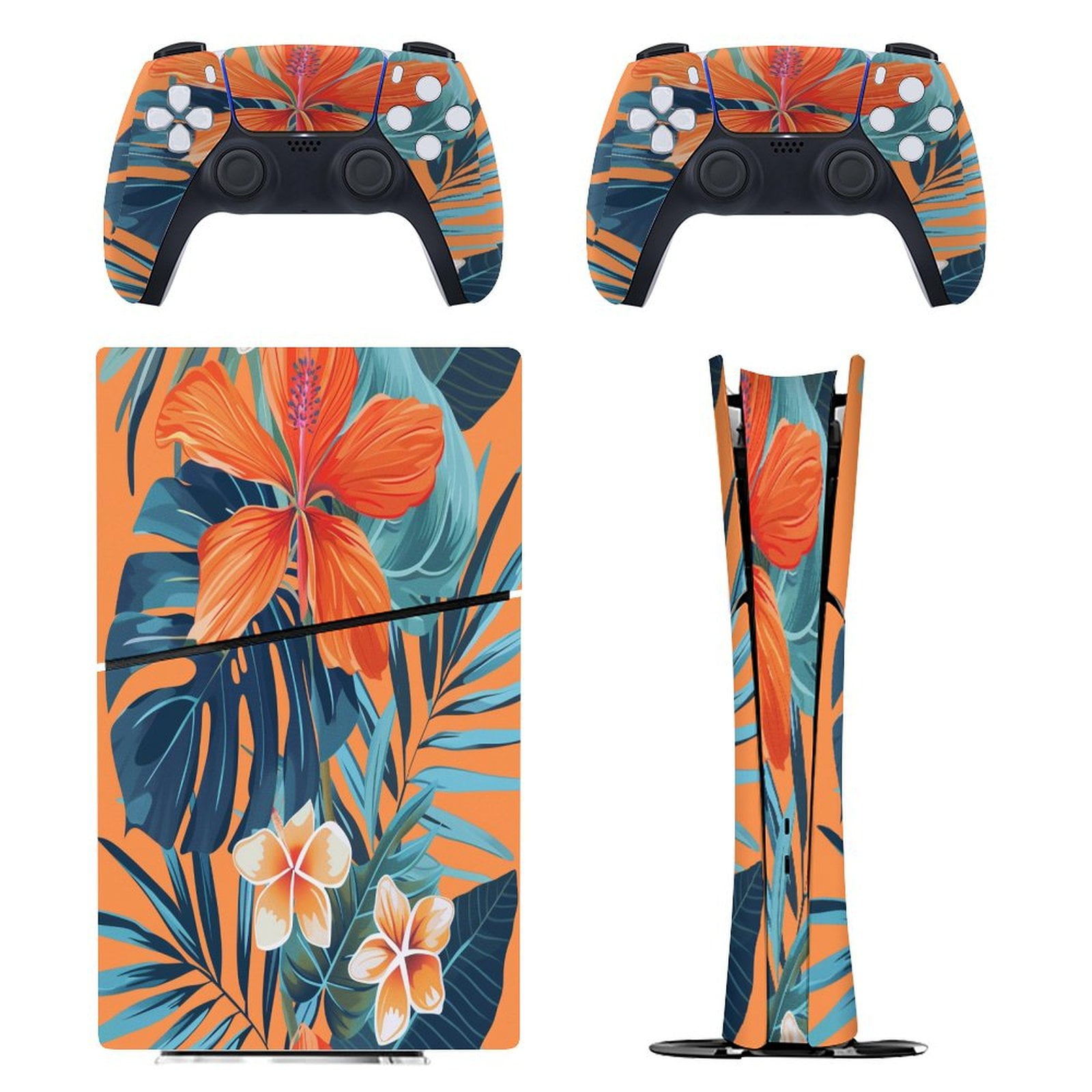 Hawaiian Hibiscus Garden Orange Flowers PS5/PS5 Pro/PS5 Slim Digital ...