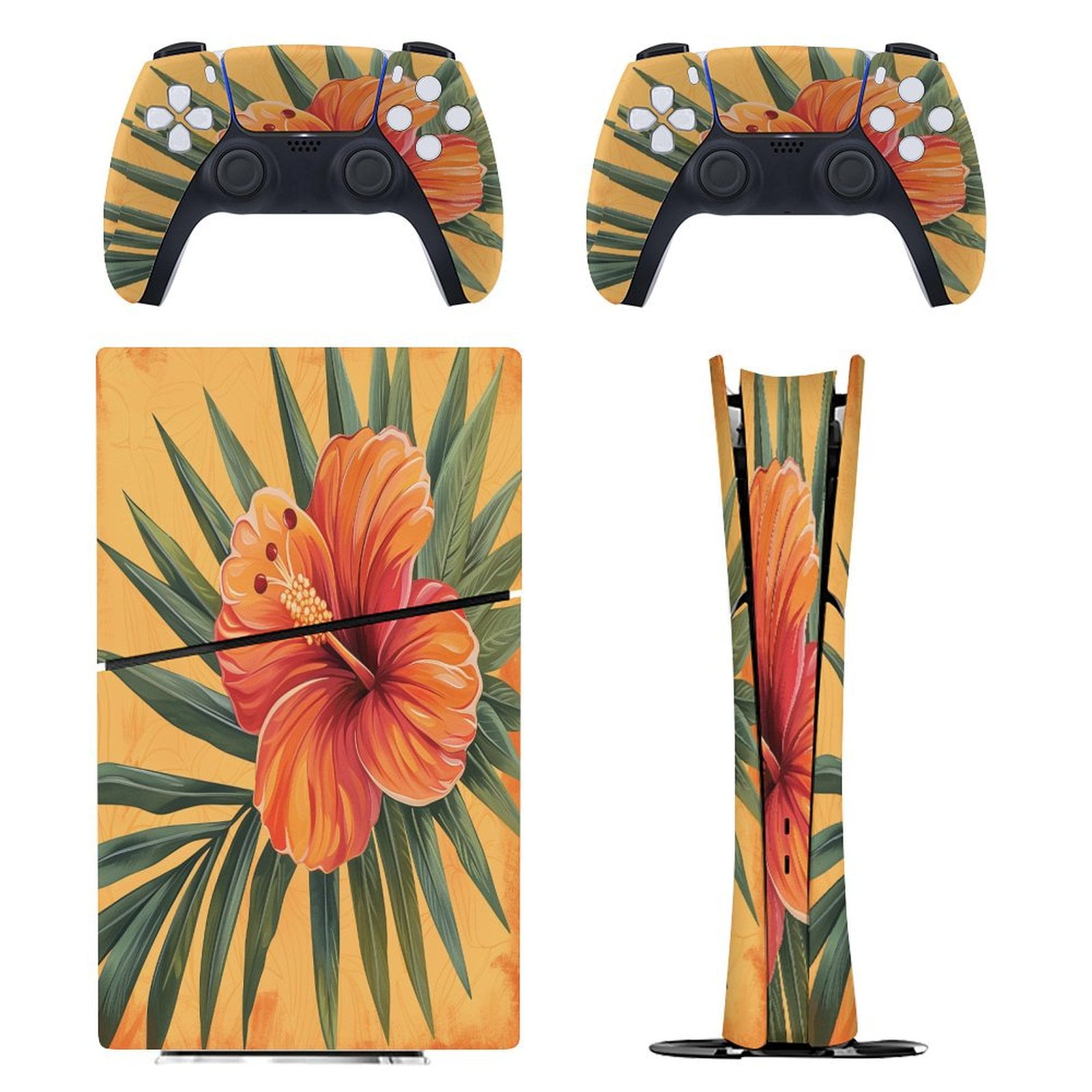 Hawaiian Hibiscus Garden Orange Flowers PS5/PS5 Pro/PS5 Slim Digital ...
