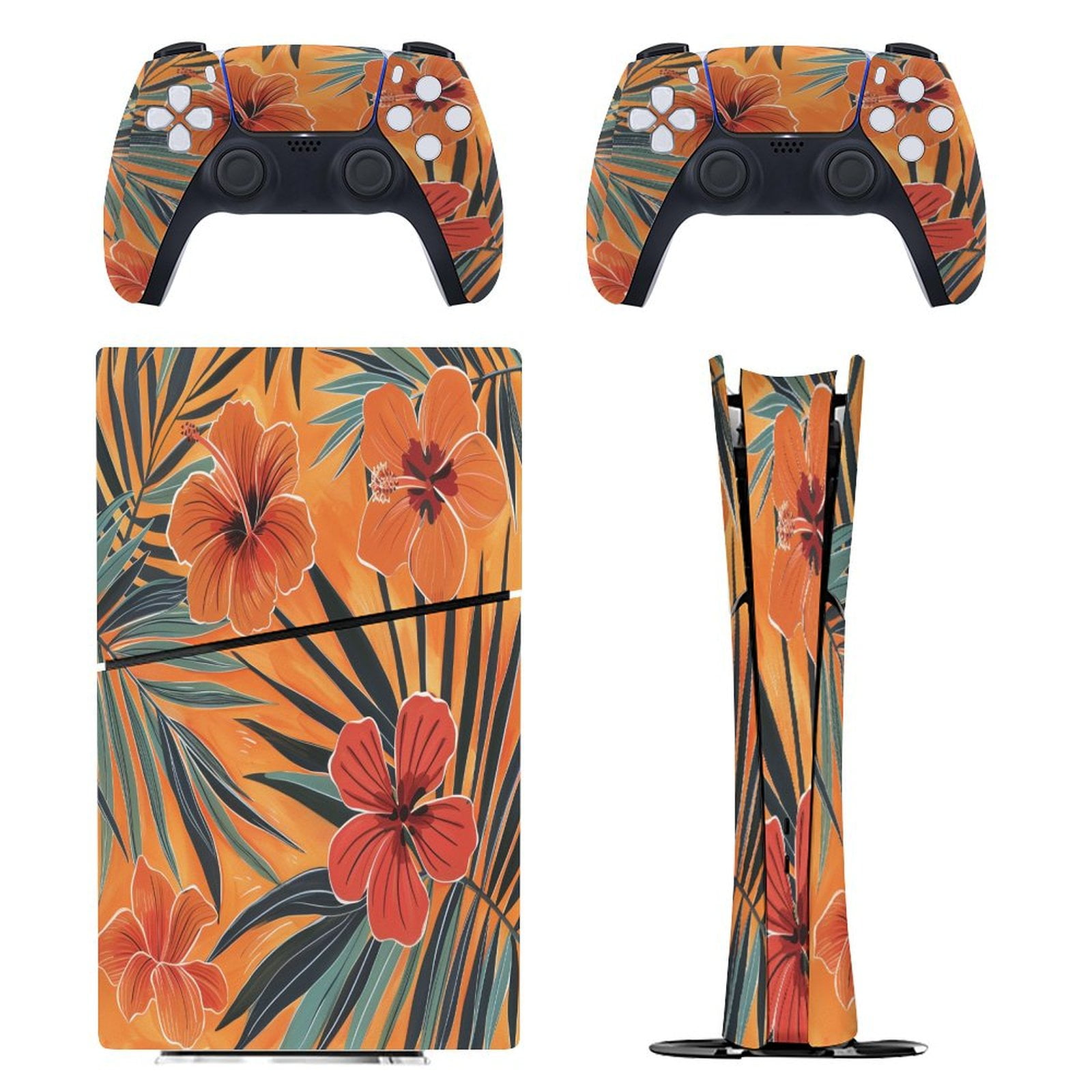 Hawaiian Hibiscus Garden Orange Flowers PS5/PS5 Pro/PS5 Slim Digital ...