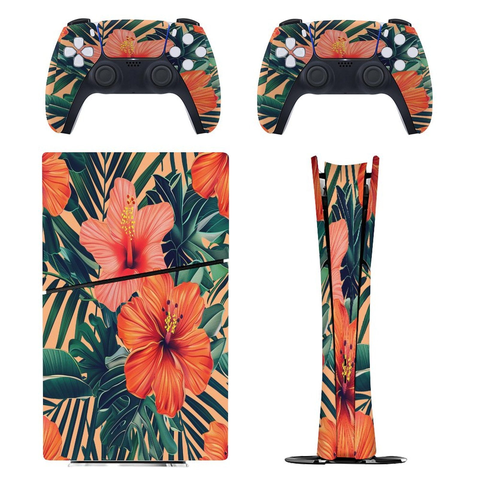 Hawaiian Hibiscus Garden Orange Flowers PS5/PS5 Pro/PS5 Slim Digital ...