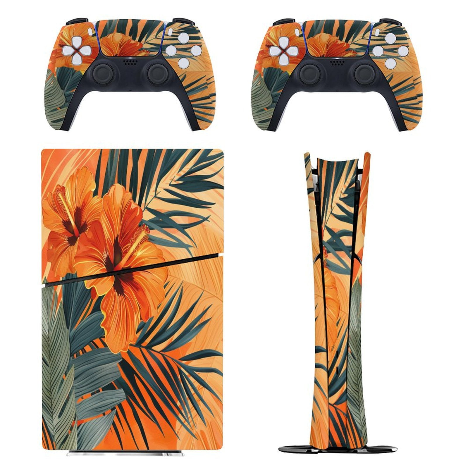 Hawaiian Hibiscus Garden Orange Flowers PS5/PS5 Pro/PS5 Slim Digital ...