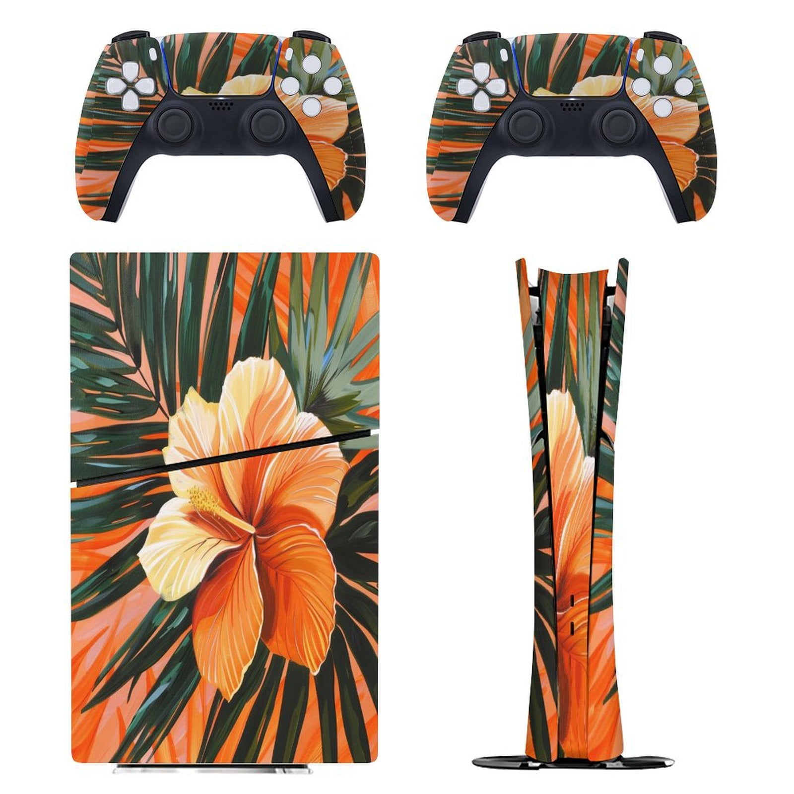 Hawaiian Hibiscus Garden Orange Flowers PS5/PS5 Pro/PS5 Slim Digital ...
