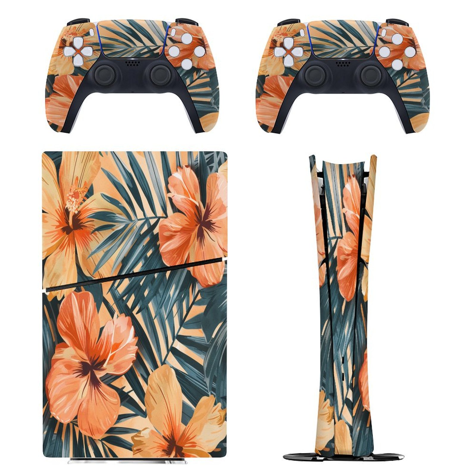 Hawaiian Hibiscus Garden Orange Flowers PS5/PS5 Pro/PS5 Slim Digital ...