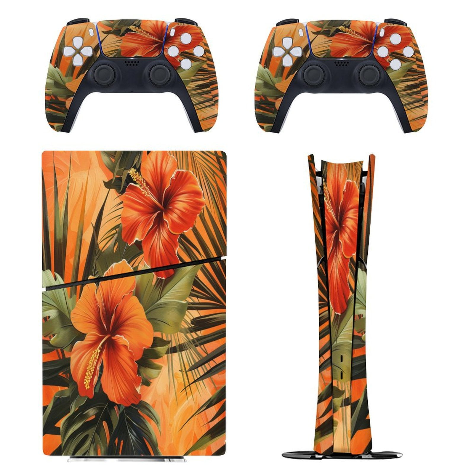 Hawaiian Hibiscus Garden Orange Flowers PS5/PS5 Pro/PS5 Slim Digital ...