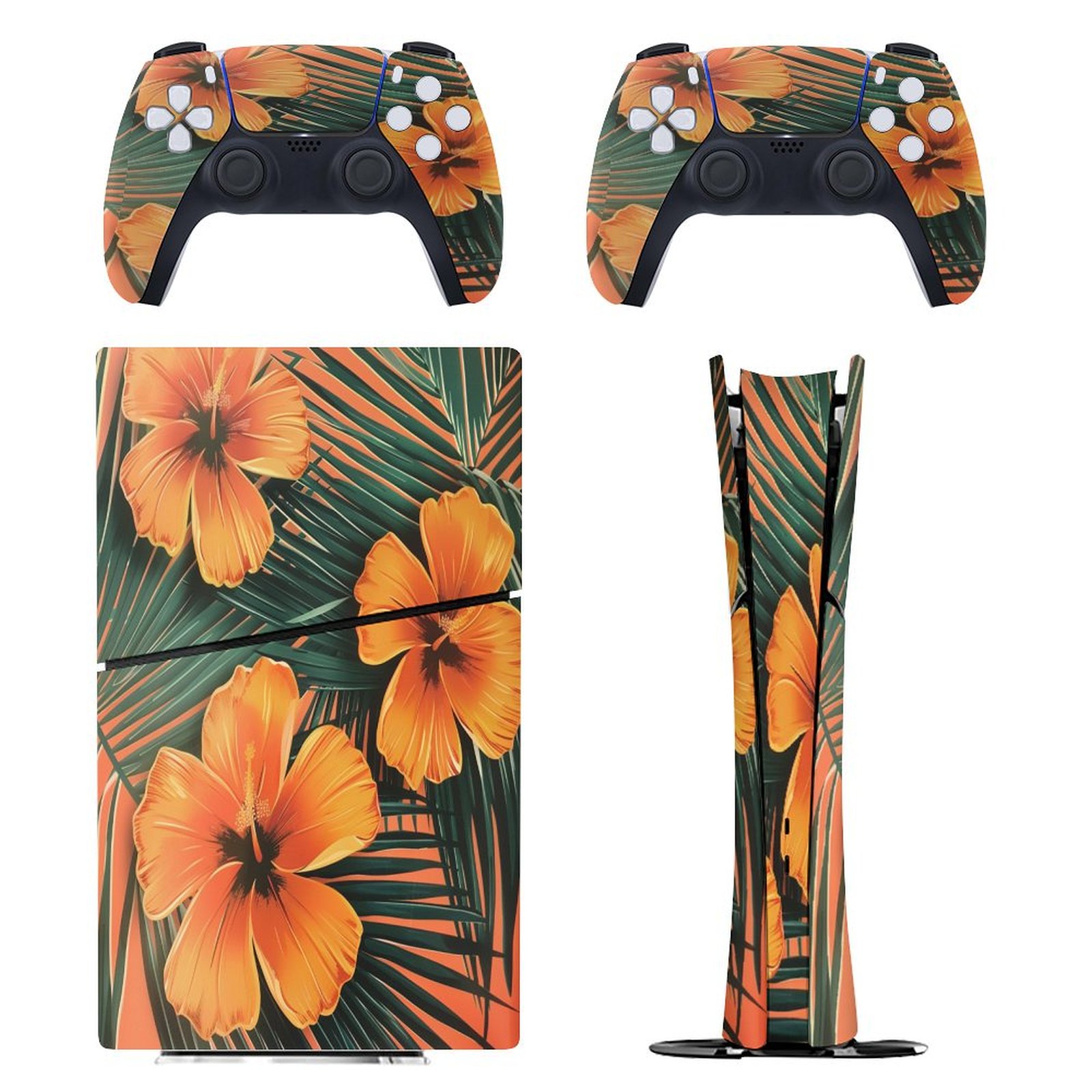 Hawaiian Hibiscus Garden Orange Flowers PS5/PS5 Pro/PS5 Slim Digital ...