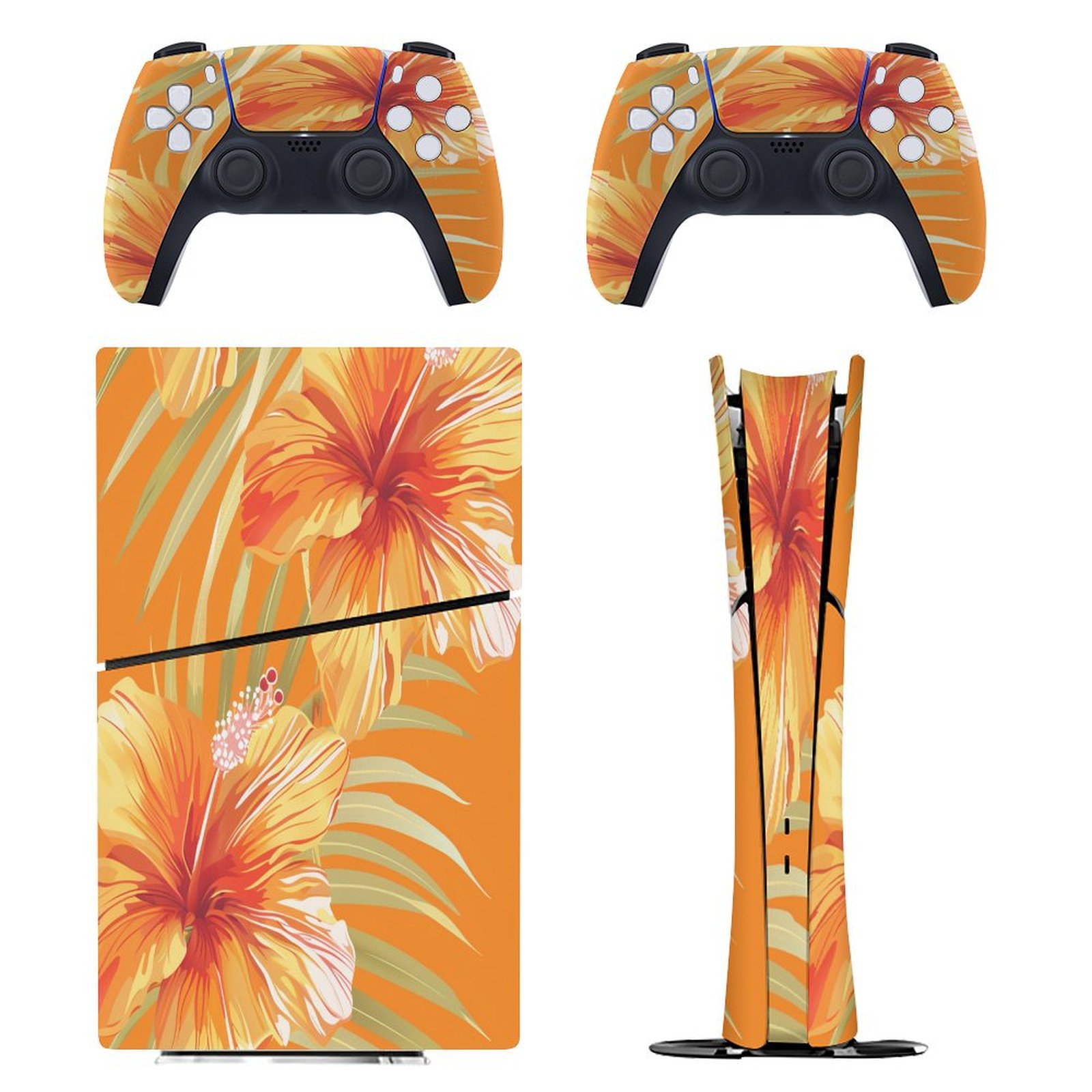 Hawaiian Hibiscus Garden Orange Flowers PS5/PS5 Pro/PS5 Slim Digital ...