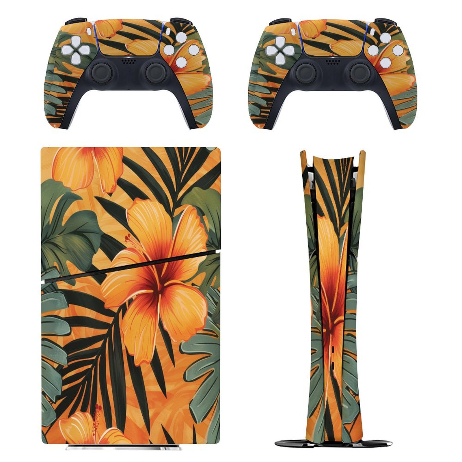 Hawaiian Hibiscus Garden Orange Flowers PS5/PS5 Pro/PS5 Slim Digital ...