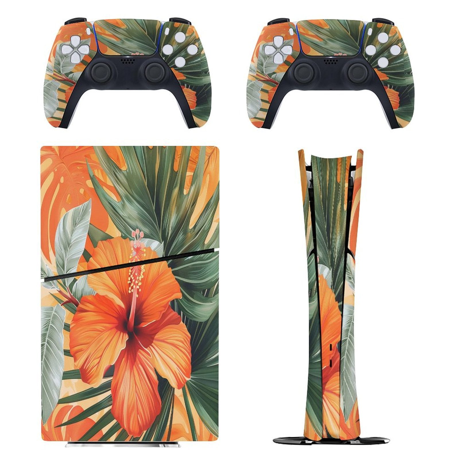 Hawaiian Hibiscus Garden Orange Flowers PS5/PS5 Pro/PS5 Slim Digital ...