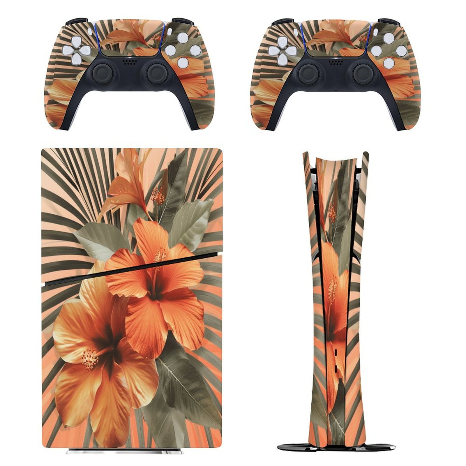 Hawaiian Hibiscus Garden Orange Flowers PS5/PS5 Pro/PS5 Slim Digital ...