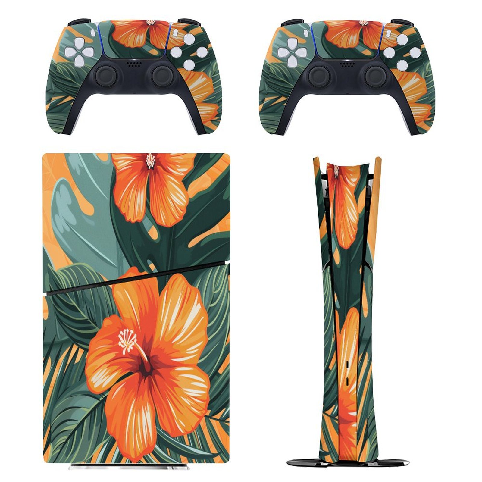 Hawaiian Hibiscus Garden Orange Flowers PS5/PS5 Pro/PS5 Slim Digital ...
