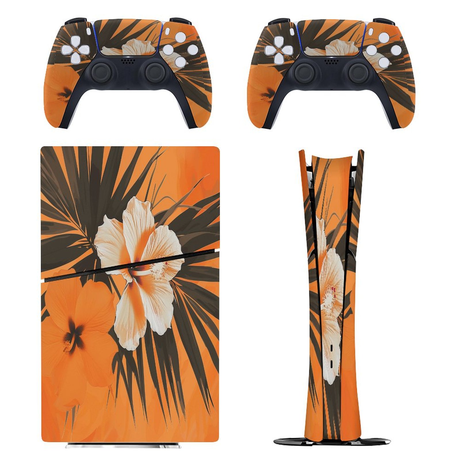 Hawaiian Hibiscus Garden Orange Flowers PS5/PS5 Pro/PS5 Slim Digital ...