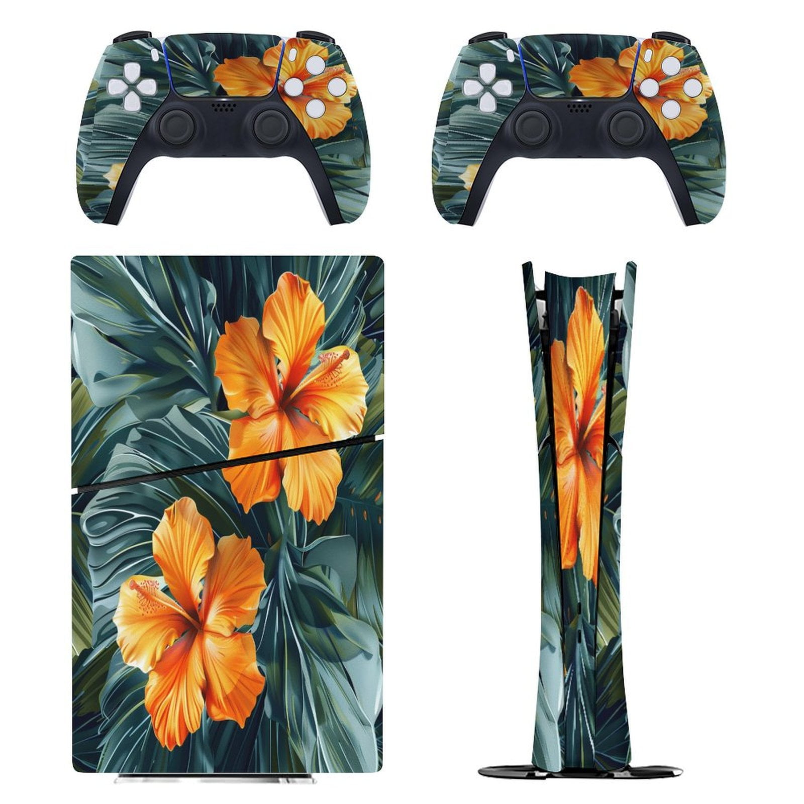 Hawaiian Hibiscus Garden Orange Flowers PS5/PS5 Pro/PS5 Slim Digital ...