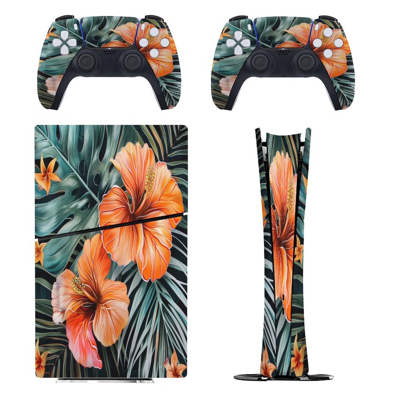 Hawaiian Hibiscus Garden Orange Flowers PS5/PS5 Pro/PS5 Slim Digital ...