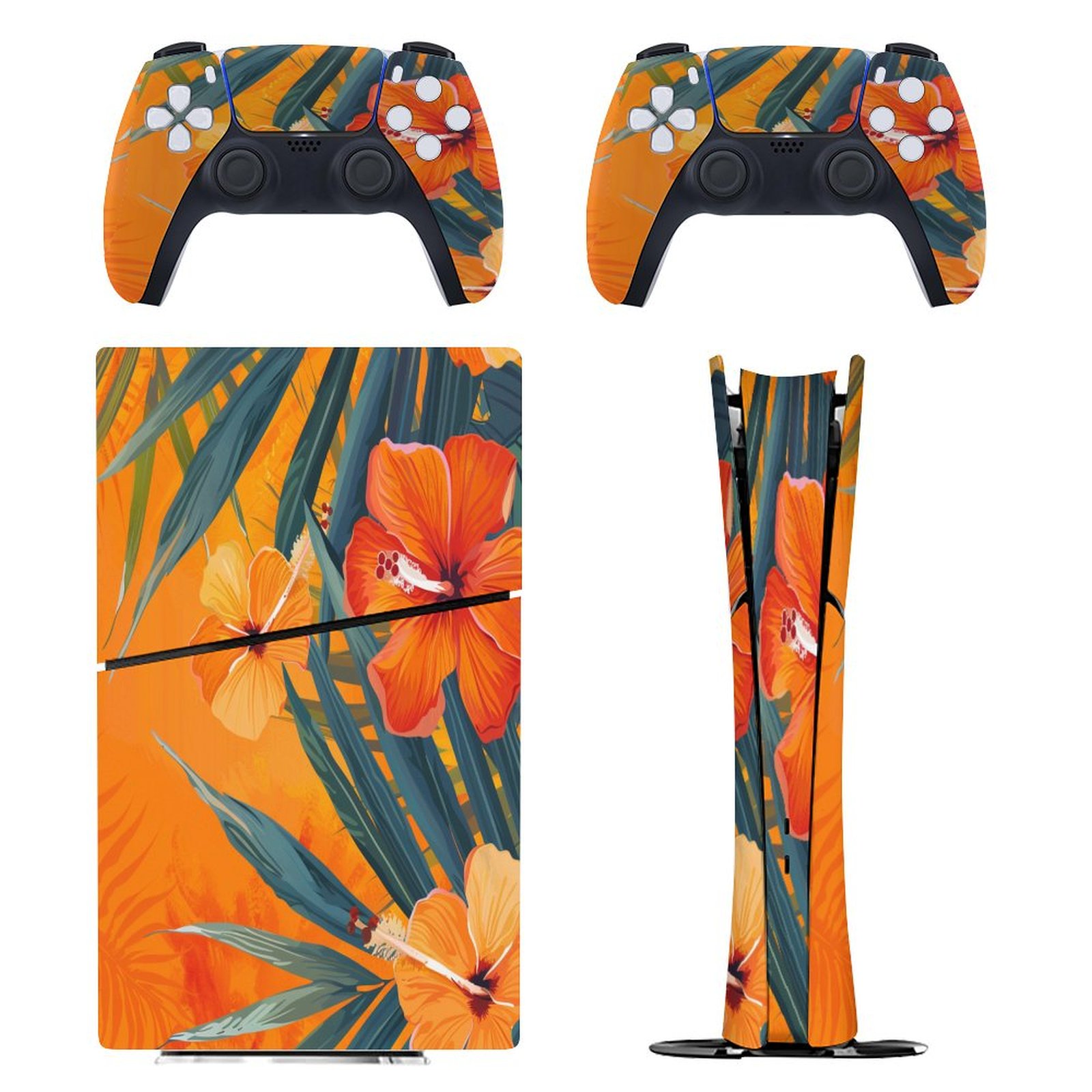Hawaiian Hibiscus Garden Orange Flowers PS5/PS5 Pro/PS5 Slim Digital ...