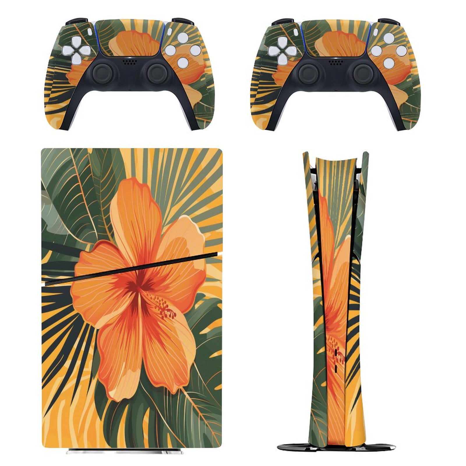 Hawaiian Hibiscus Garden Orange Flowers PS5/PS5 Pro/PS5 Slim Digital ...