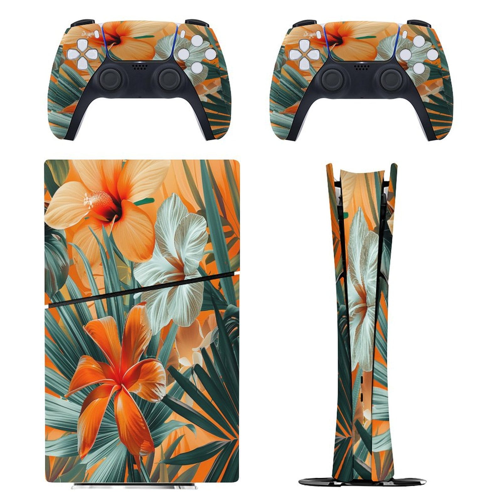Hawaiian Hibiscus Garden Orange Flowers PS5/PS5 Pro/PS5 Slim Digital ...