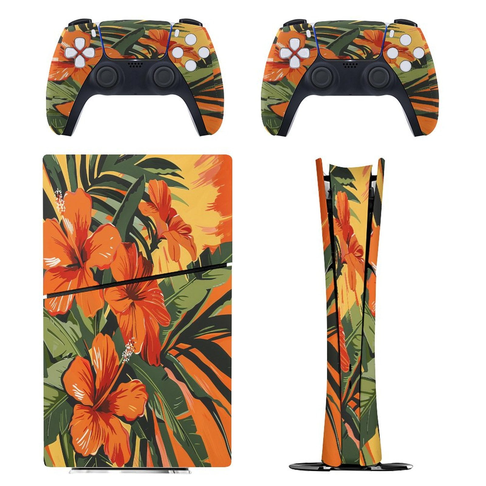 Hawaiian Hibiscus Garden Orange Flowers PS5/PS5 Pro/PS5 Slim Digital ...