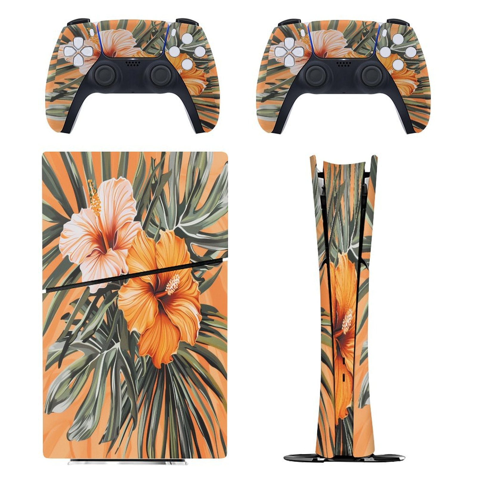 Hawaiian Hibiscus Garden Orange Flowers PS5/PS5 Pro/PS5 Slim Digital ...